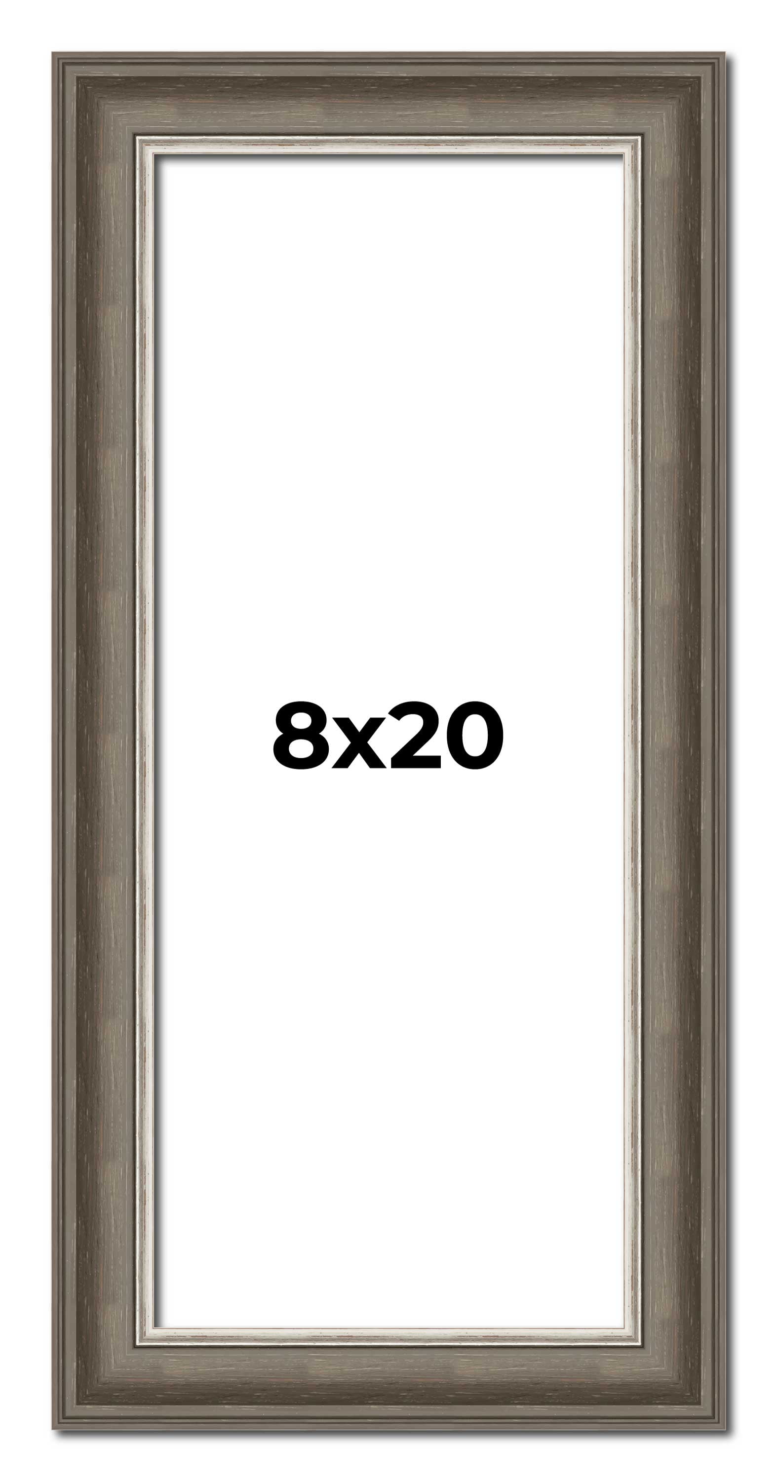 8x20 Frame Brown Solid Wood Picture Frame | 1.75 Inch Moulding Width ...