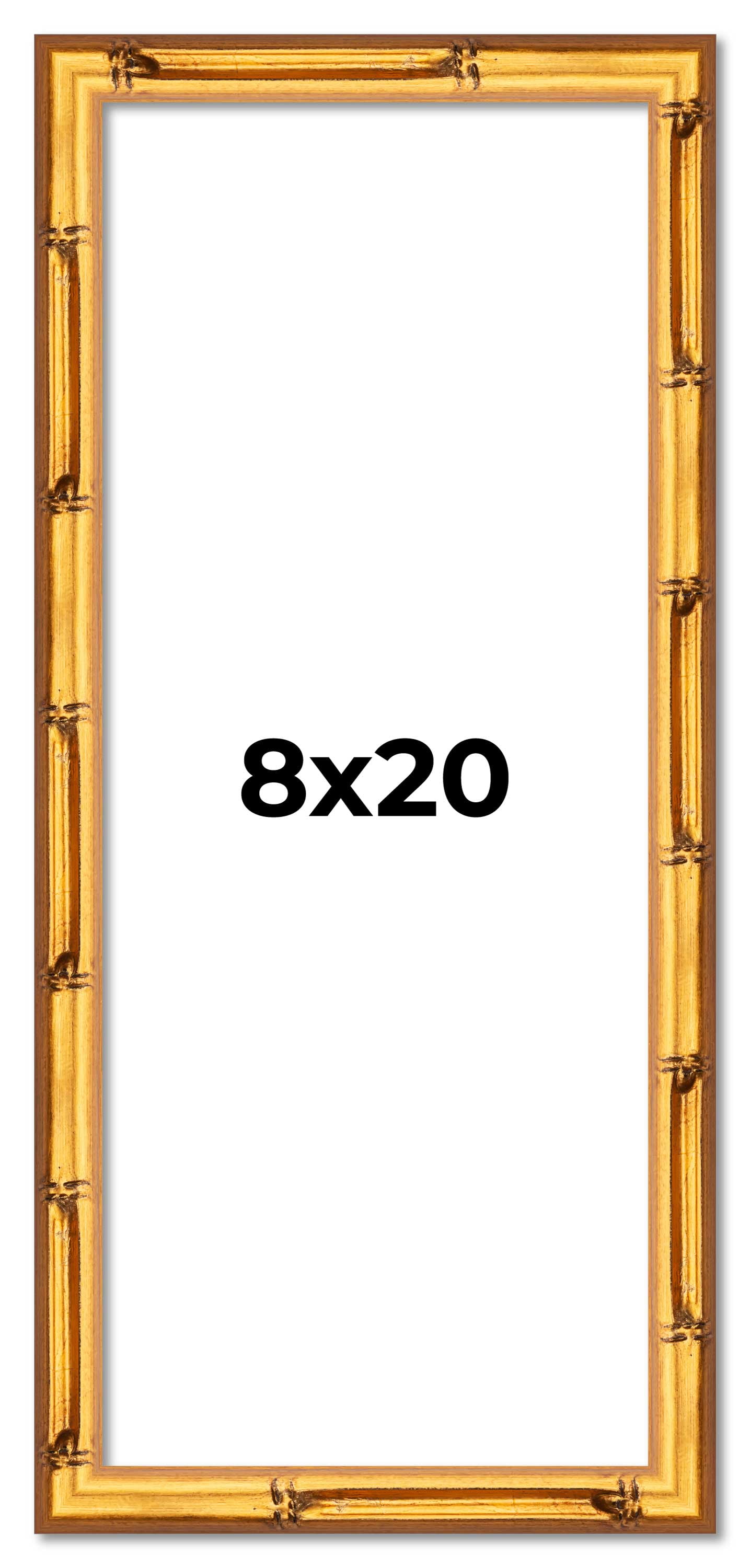 8x20 Frame Gold Bamboo Solid Wood Picture Frame | 1 Inch Moulding Width ...