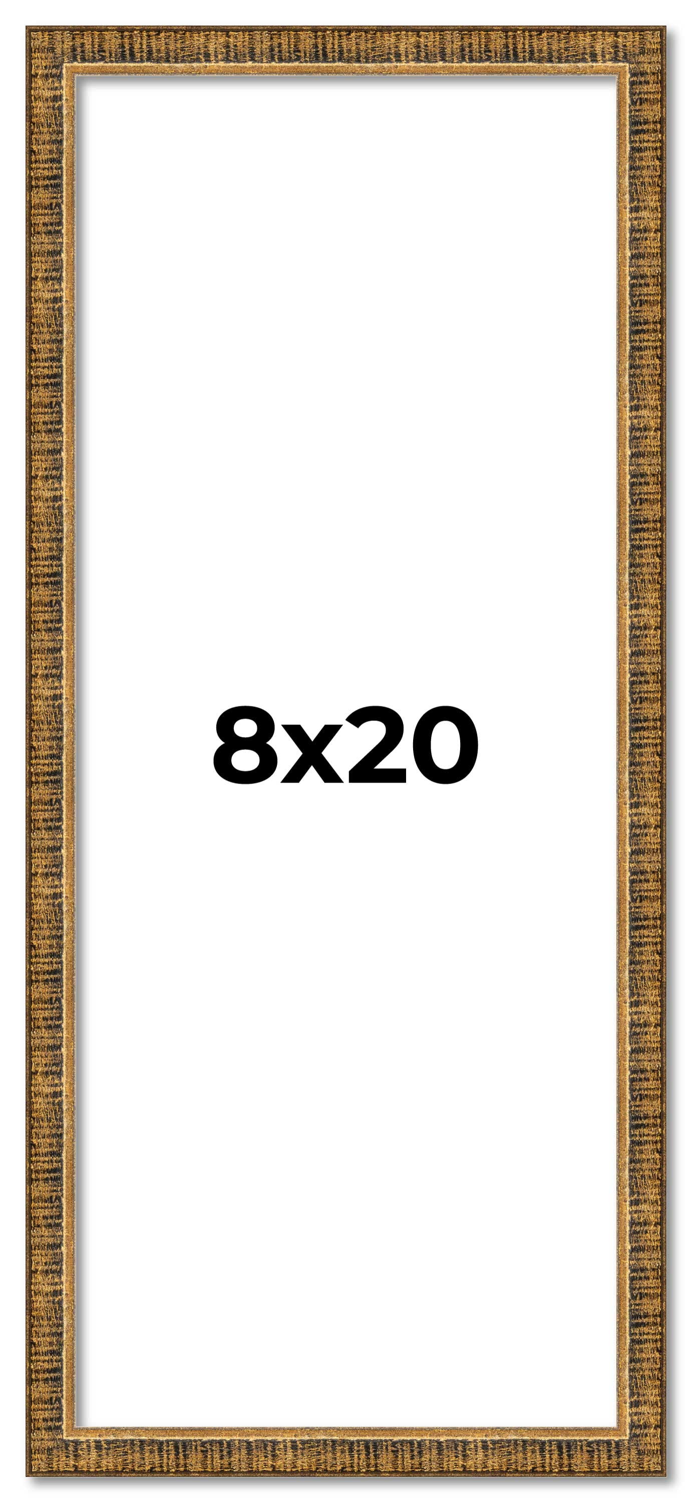 8x20 Frame Gold Kingsley Distressed Solid Wood Picture Frame Width 0.75 ...