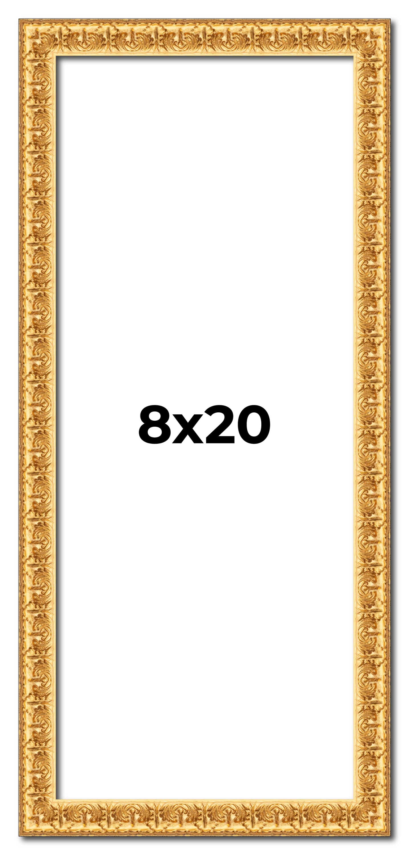 8x20 Frame Gold Real Wood Picture Frame Width 1 inches | Interior Frame ...