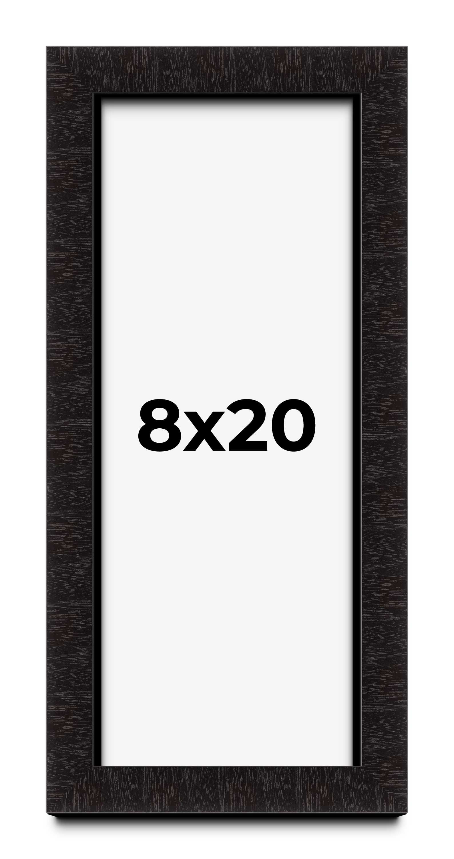 8x20 Shadow Box Black Solid Wood Display Picture Frame | 1 Inch Rabbet ...