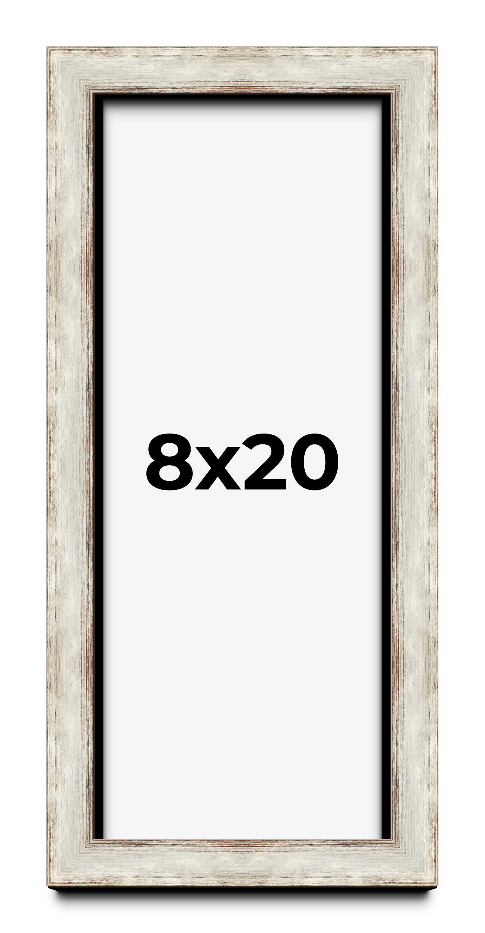 8x20 Silver Shadowbox Frame - Interior Size 8x20 by 1.5 Inches - Made ...