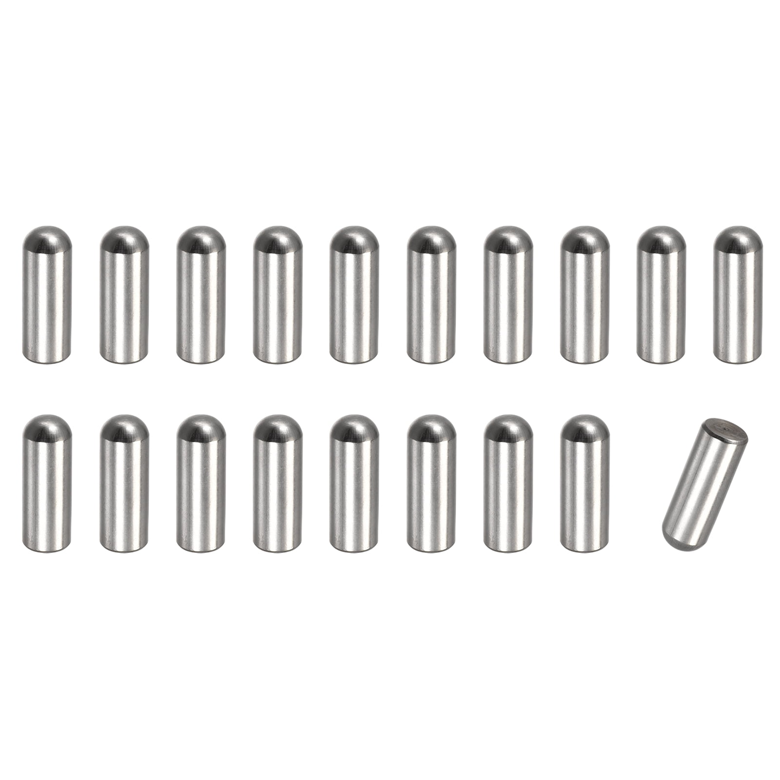 8x20mm Dowel Pins, 20pcs 304 Stainless Steel Round Head Flat Chamfered ...