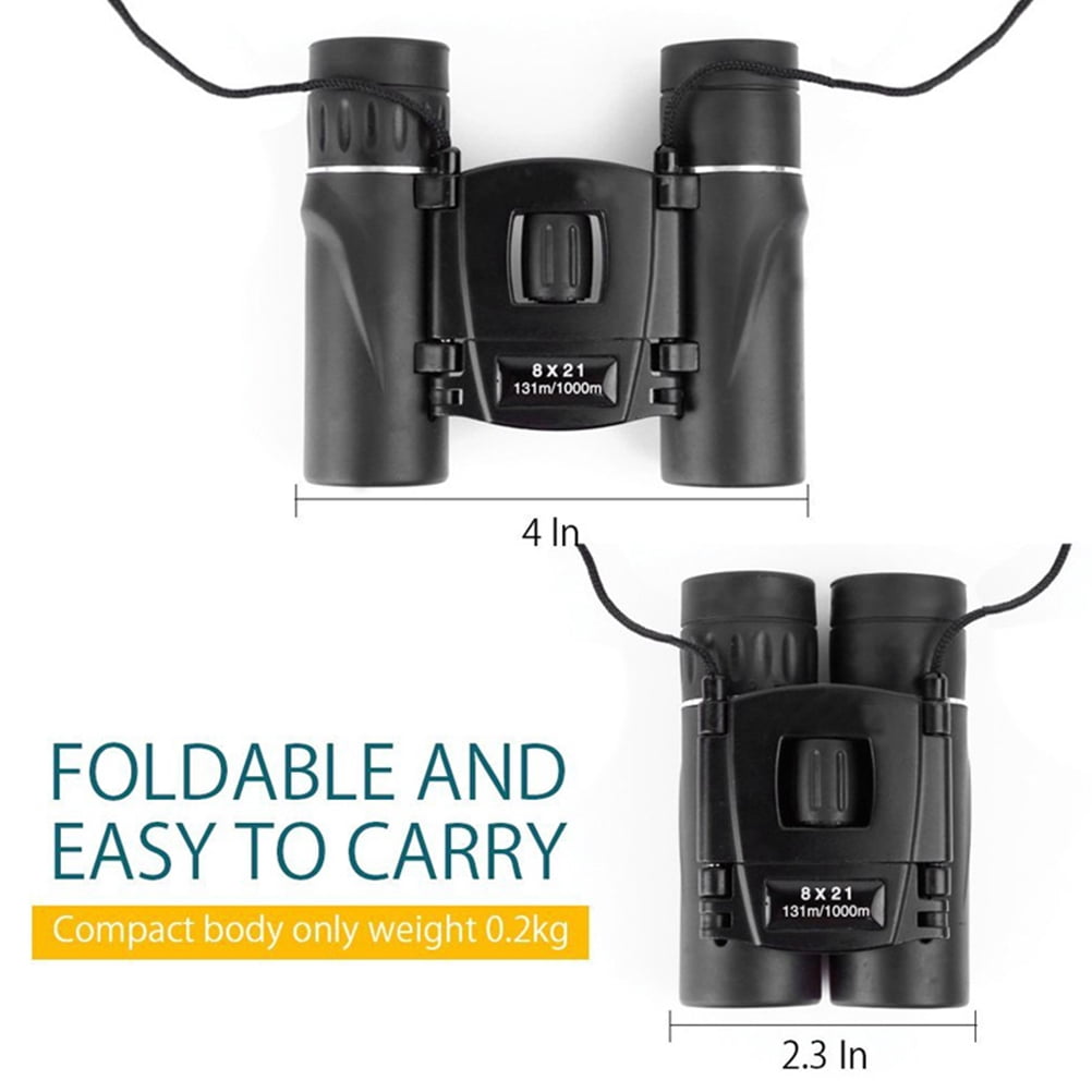 8x21 Compact Binoculars Long Range 1000m Folding Powerful Mini ...