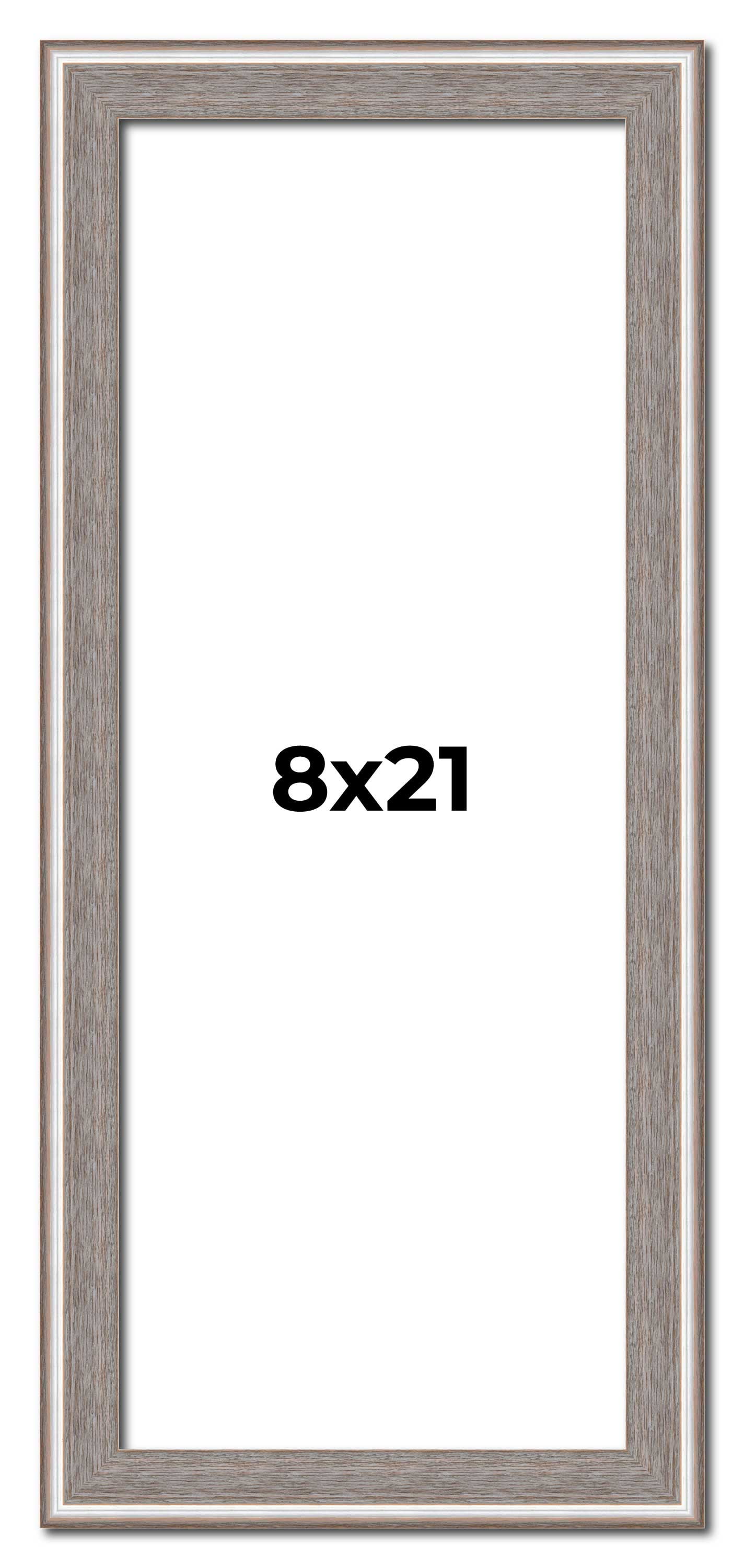 8x21 Frame Grey Real Wood Picture Frame Width 1.25 inches | Interior ...