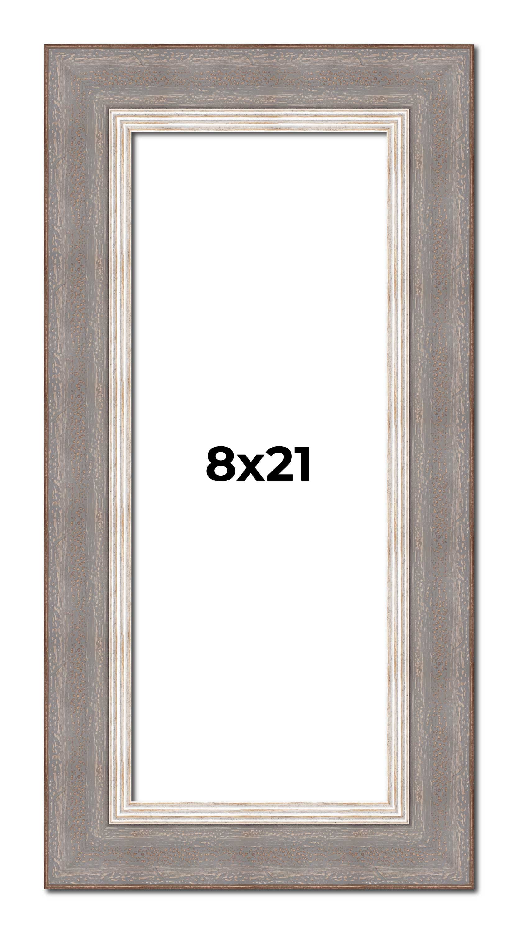 8x21 Frame Grey Real Wood Picture Frame Width 2.75 Inches | Interior ...
