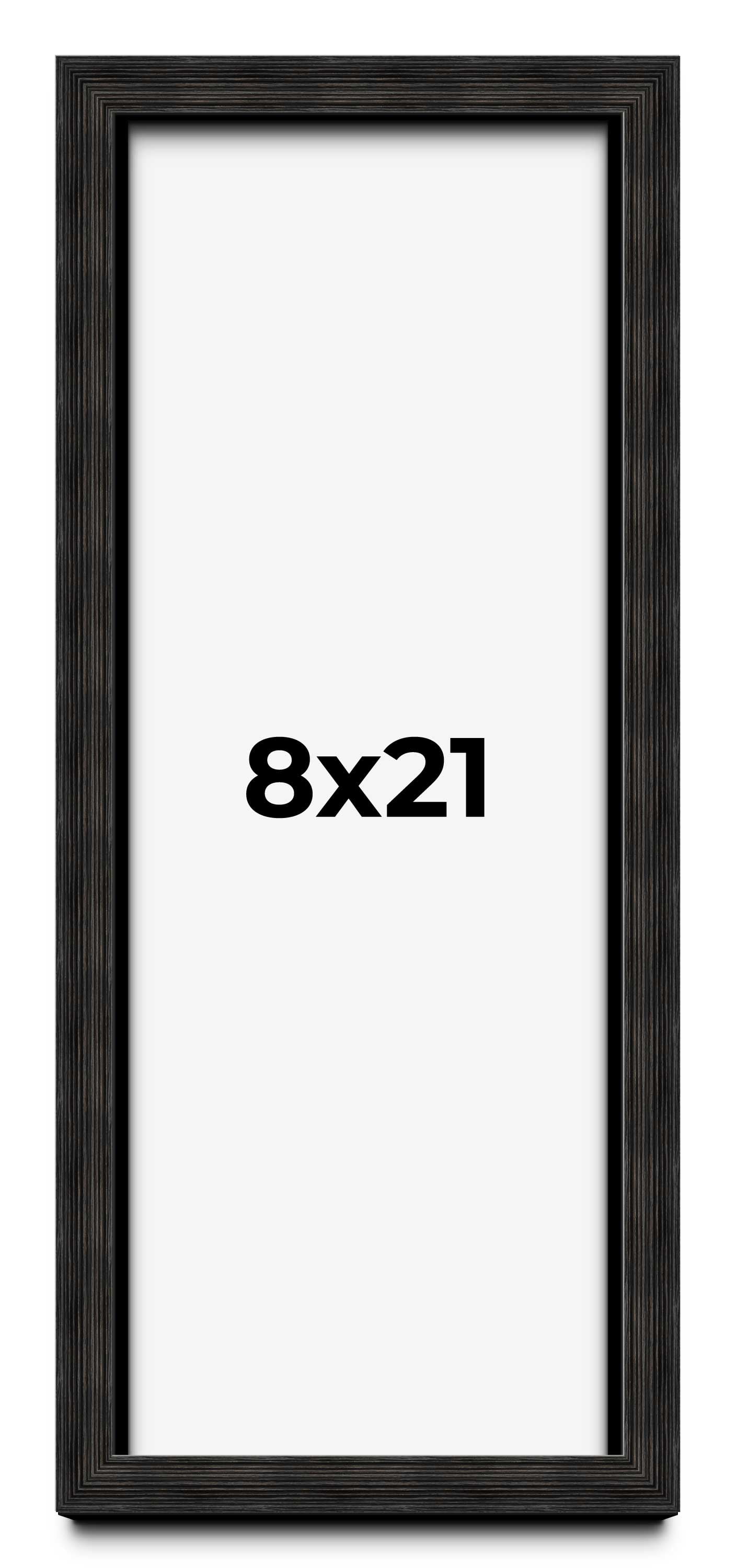 8x21 Shadow Box Black Rustic Barnwood Display Frame | 1.125 Inch Deep ...