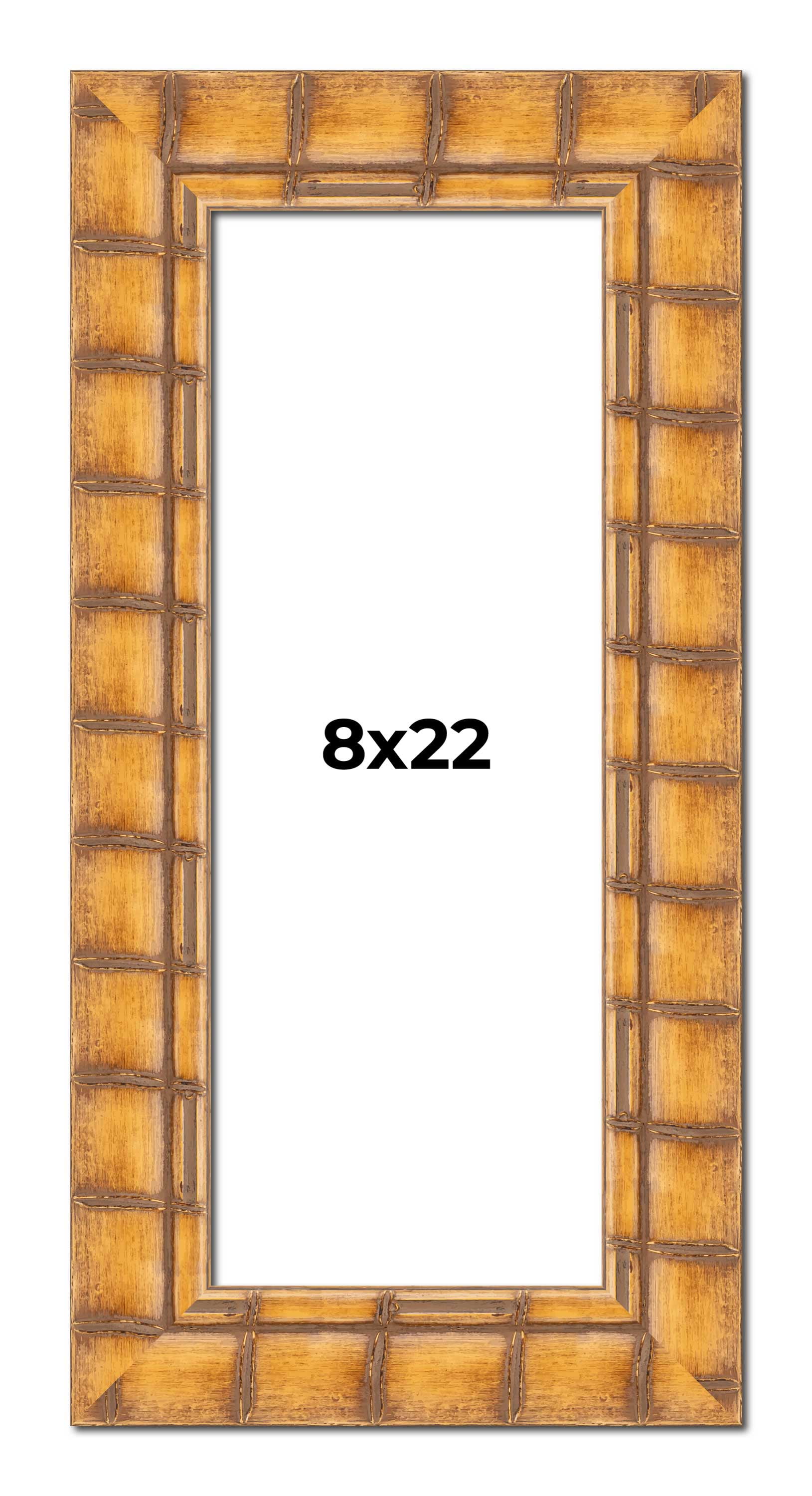 8x22 Frame Beige Real Wood Picture Frame Width 3 inches | Interior ...