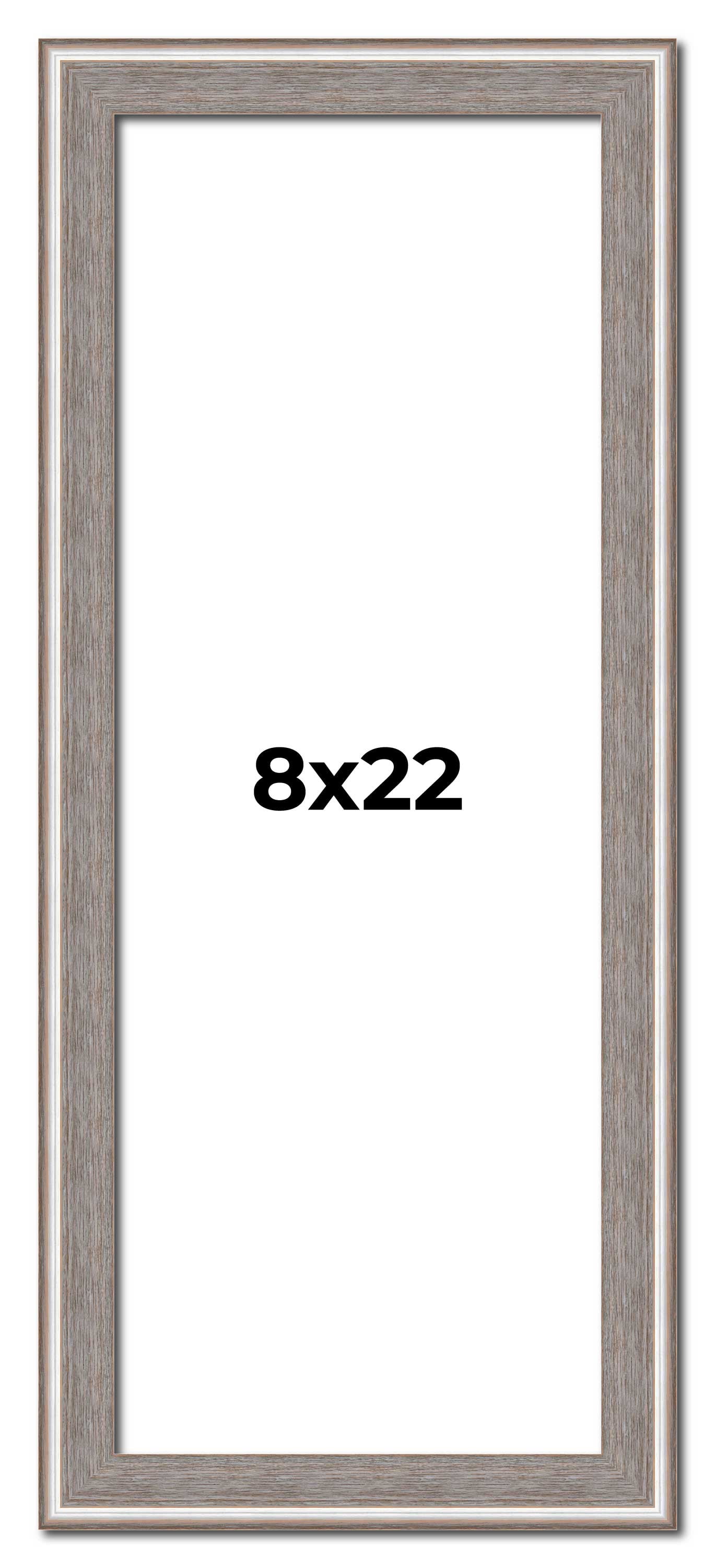 8x22 Frame Grey Real Wood Picture Frame Width 1.25 inches | Interior ...
