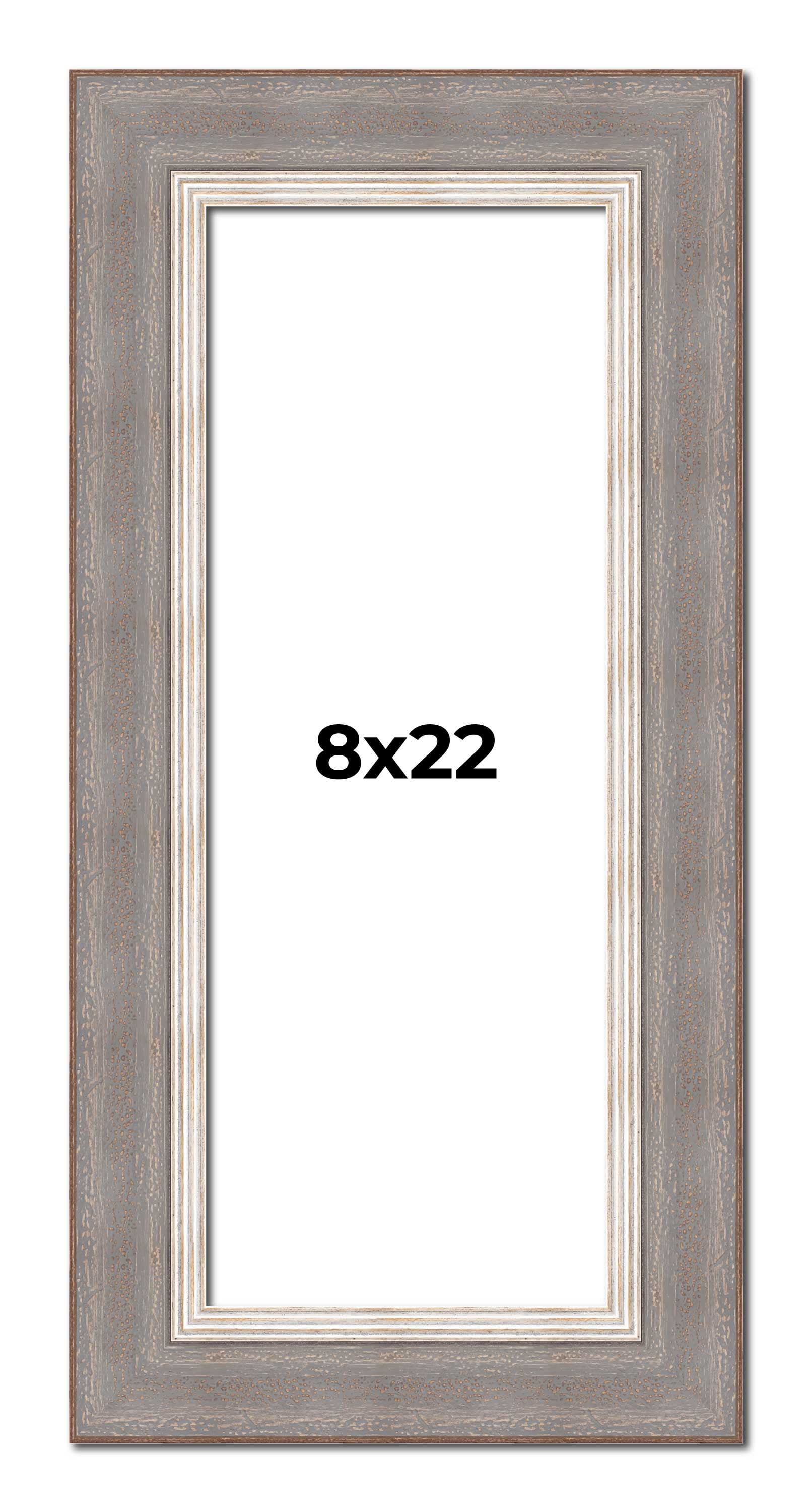 8x22 Frame Grey Real Wood Picture Frame Width 2.75 Inches | Interior ...