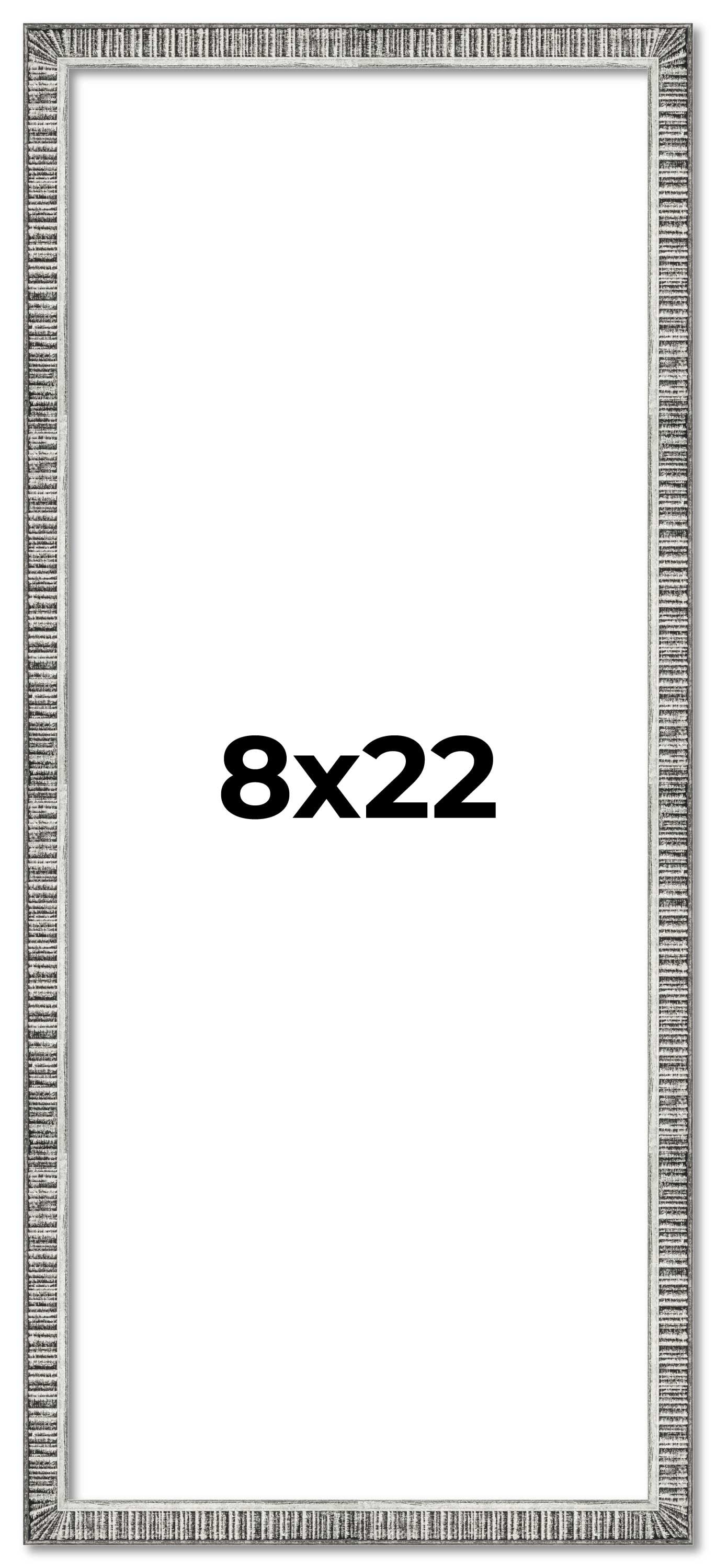 8x22 Frame Silver Picture Frame - Complete Modern Photo Frame Includes ...