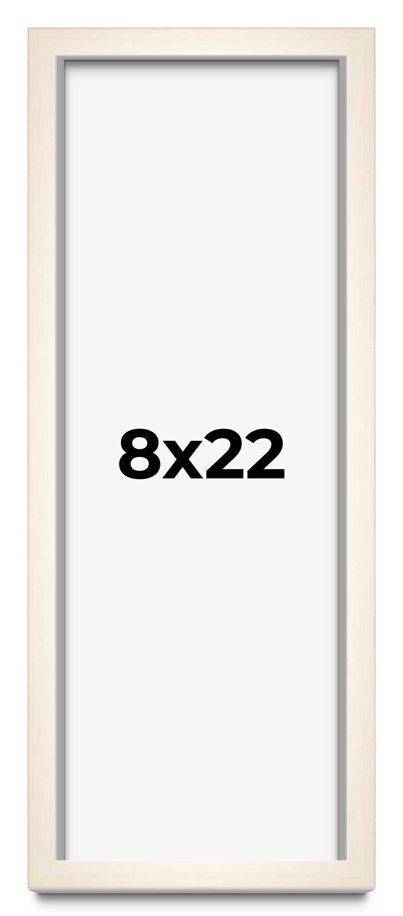 8x22 Frame White Wheat Solid Wood Picture Frame | Moulding Width 0.75 ...