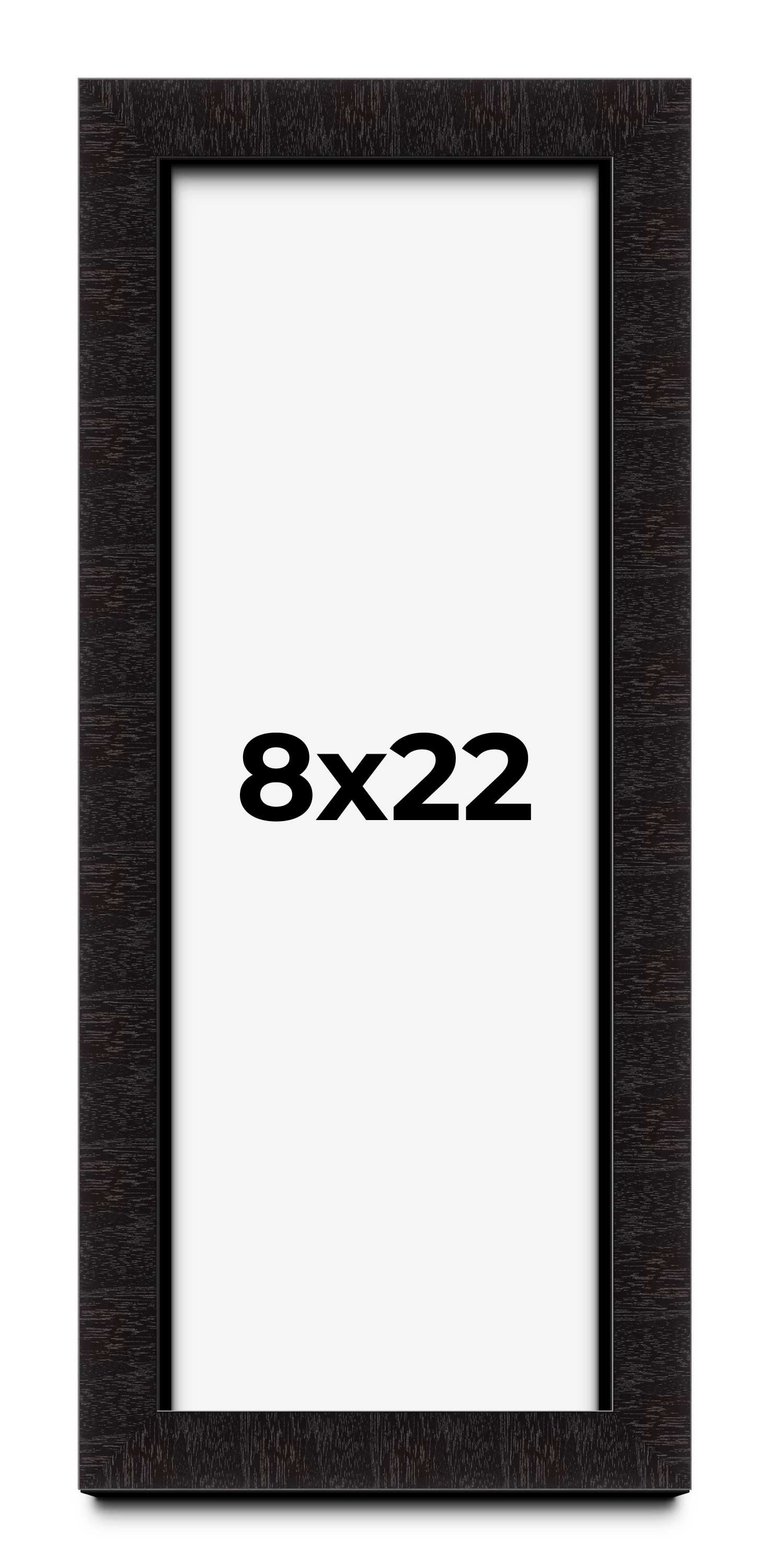 8x22 Shadow Box Black Solid Wood Display Picture Frame | 1 Inch Rabbet ...