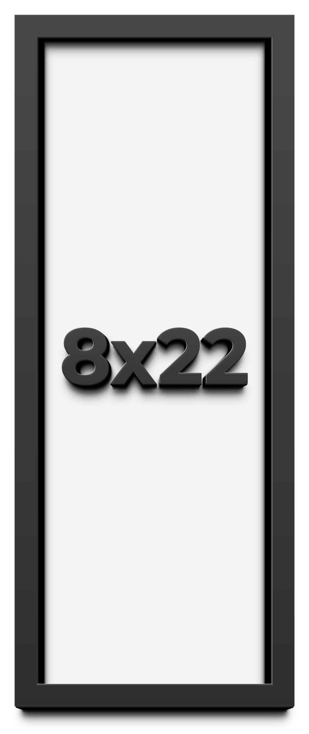 8x22 Shadow Box Frame Black | 1 inches Deep Real Wood Contemporary ...