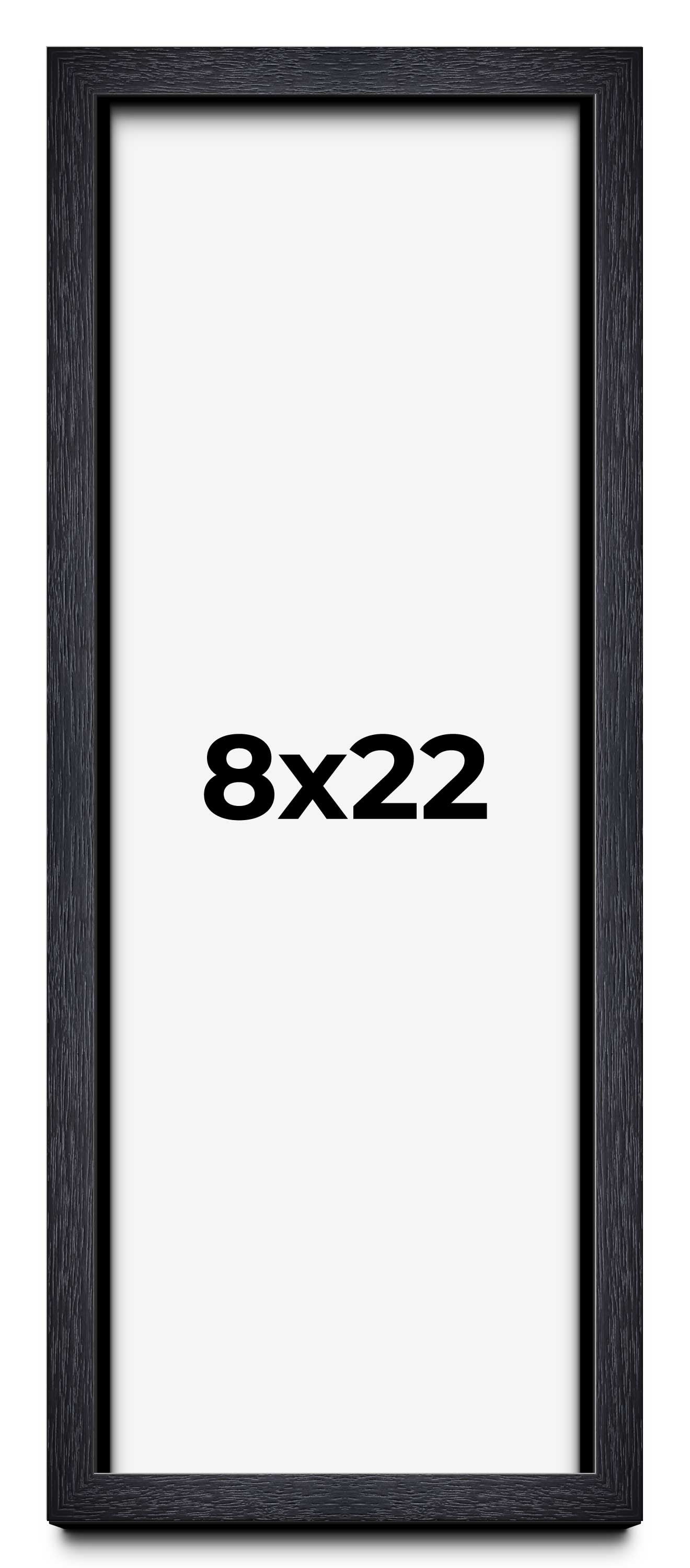 8x22 Shadow Box Frame Black | 1 Inches Deep Real Wood Farmhouse ...