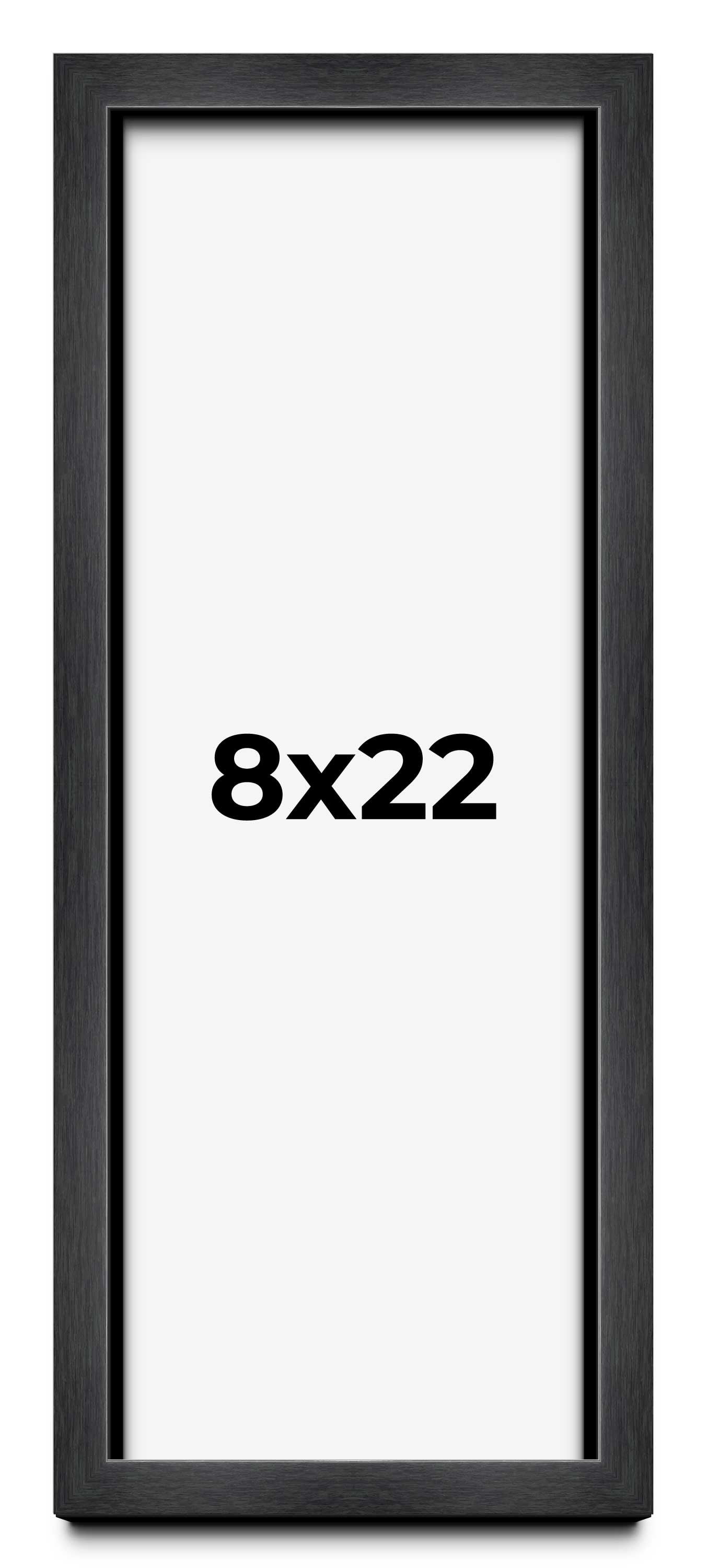 8x22 Shadow Box Frame Grey Charcoal Black | 0.875 Inches Deep | Solid ...