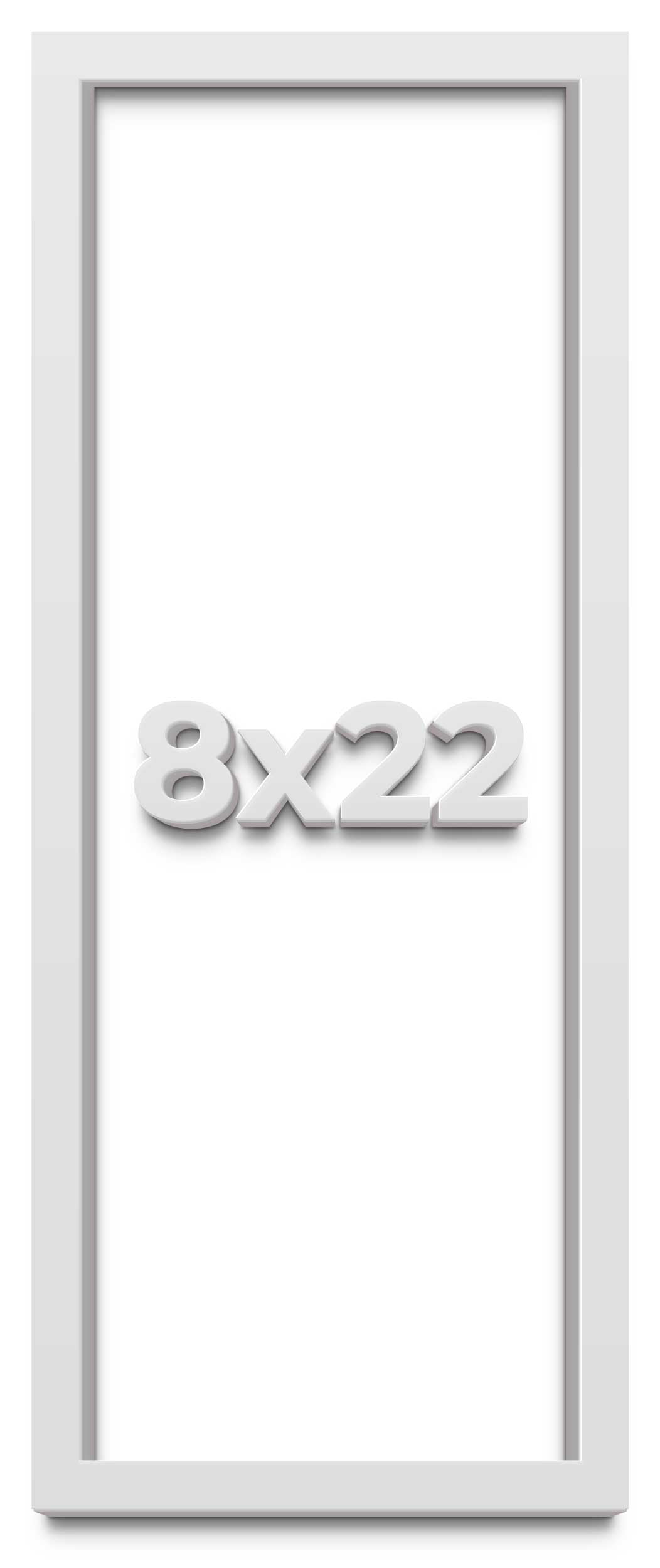 8x22 Shadow Box Frame White | 2 Inches Deep Real Wood Contemporary ...
