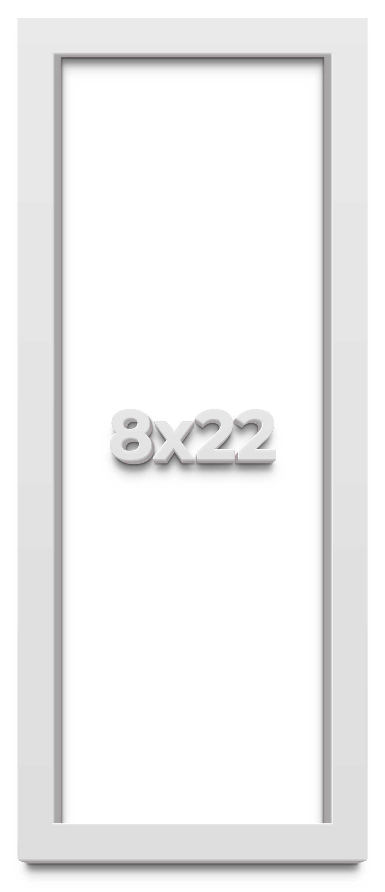 8x22 Shadow Box High Gloss White Display Frame | 1.625 Inches Deep | 1 ...