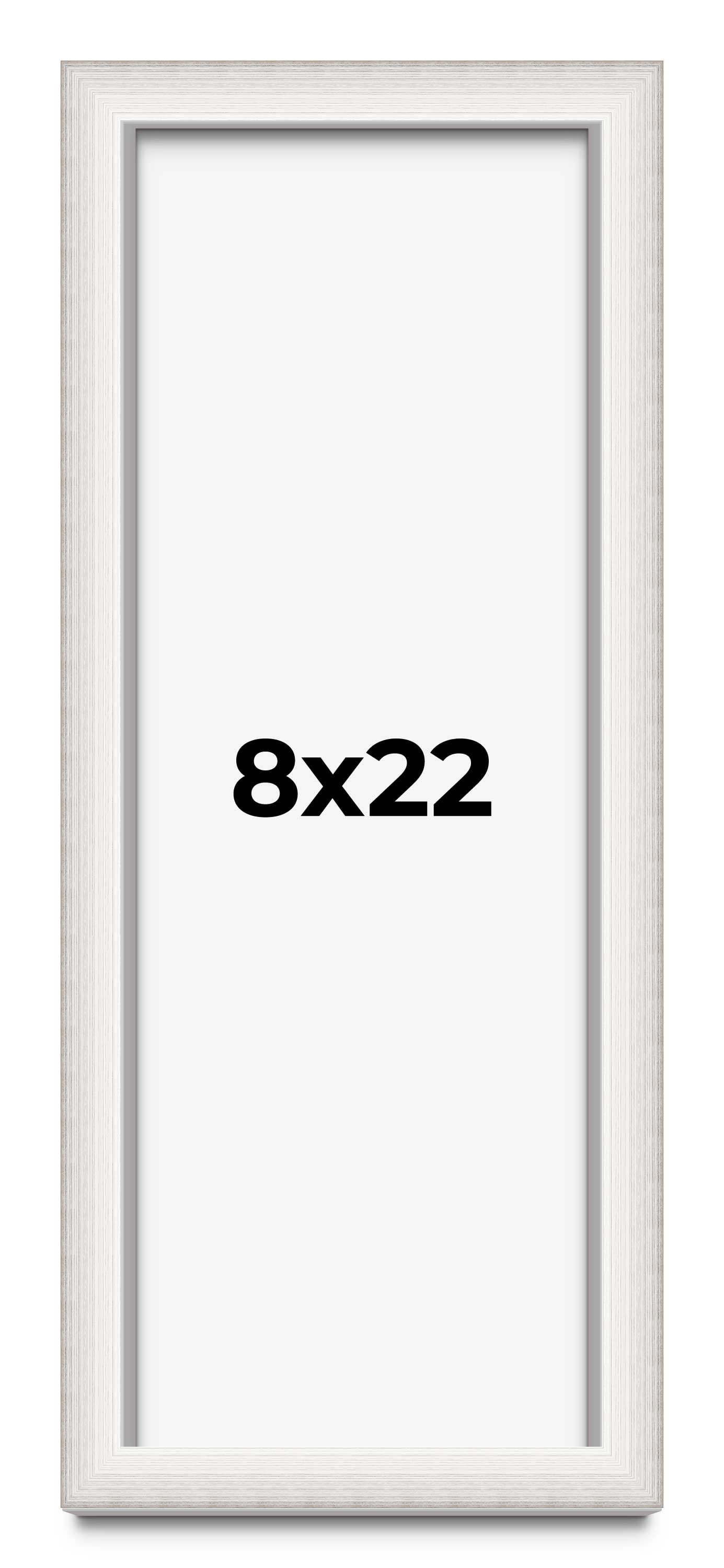 8x22 Shadow Box Silver Brushed Striped Display Frame | 1.625 Inches ...