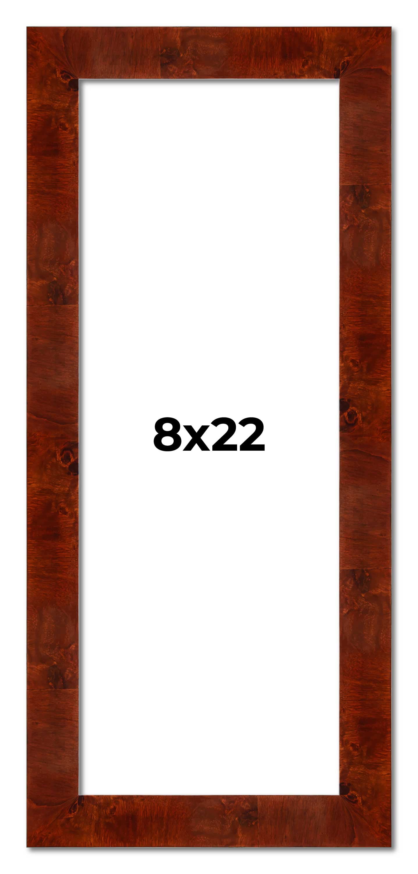 8x22 Walnut Brown Veneer Real Wood Picture Frame Width 1.75 inches ...