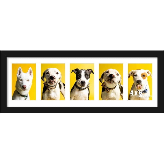 8x24 Collage Picture Frames Display Five 4x6 Picture Collage Wall Decor ...