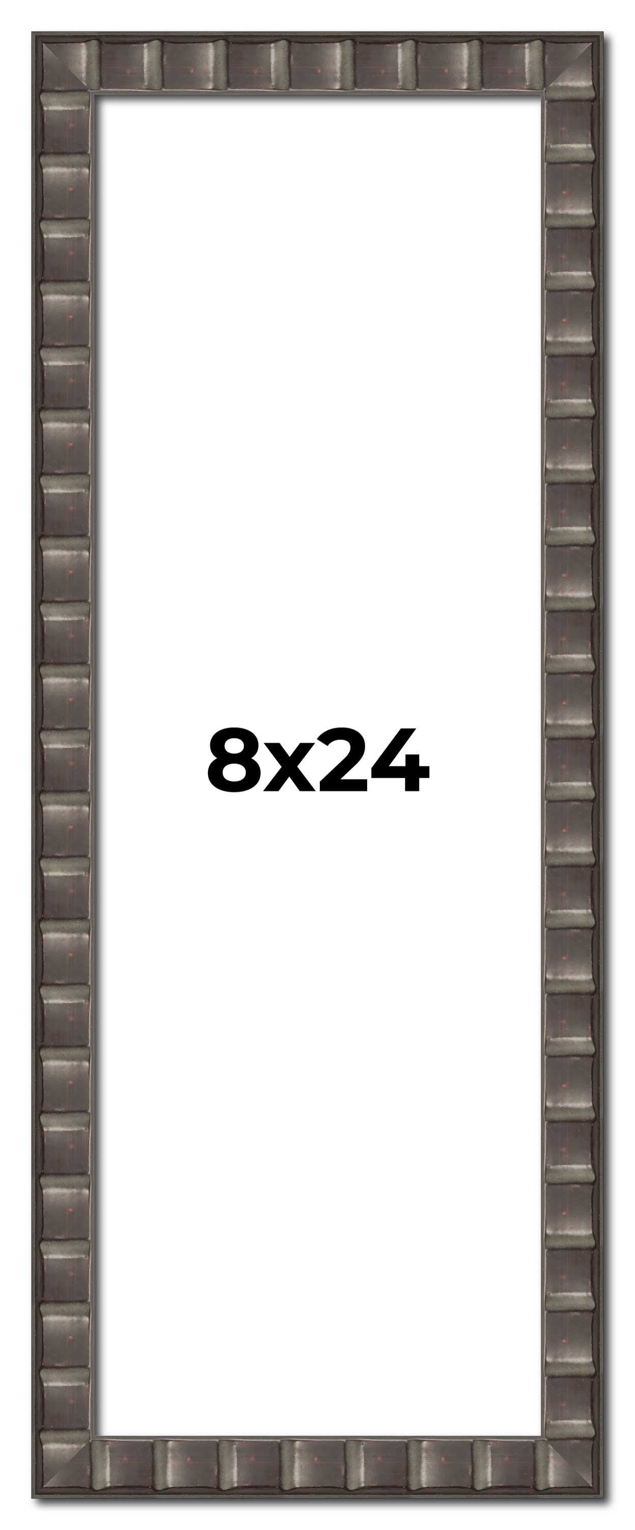 8x24 Frame Black Brown Chestnut Mosaic Solid Wood Picture Frame | 1.125 ...
