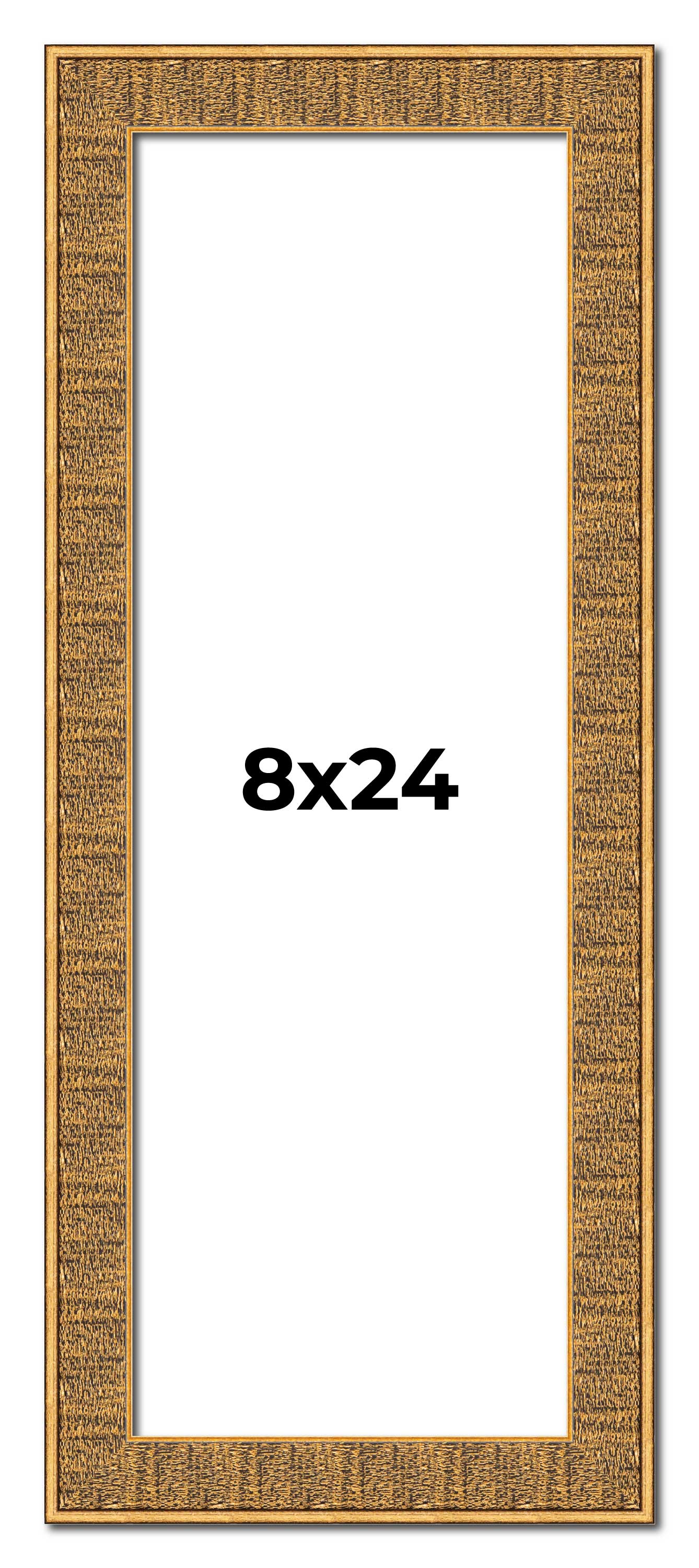 8x24 Frame Black and Gold Distressed Solid Wood Sonoma Picture Frame ...