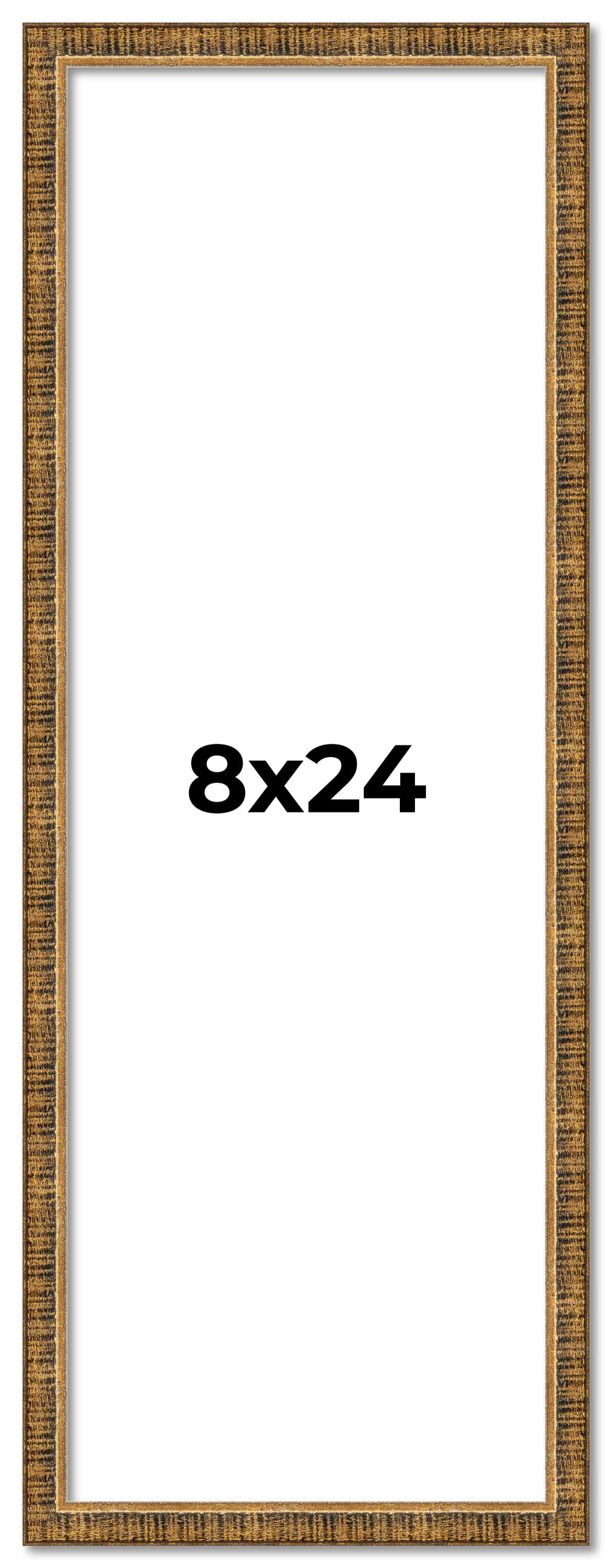 8x24 Frame Gold Kingsley Distressed Solid Wood Picture Frame Width 0.75 ...