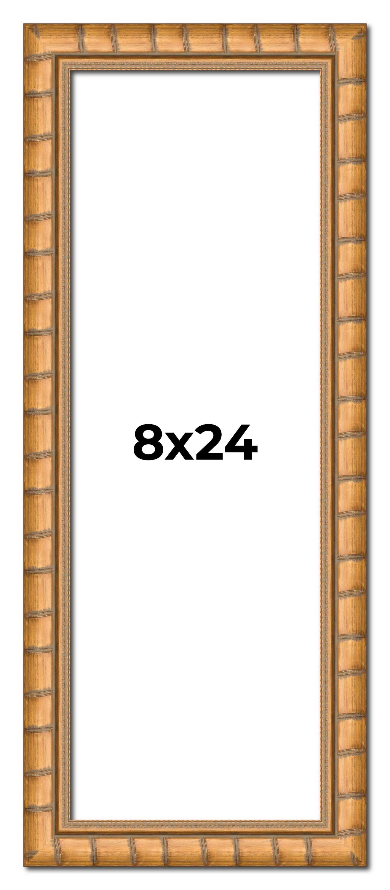 8x24 Frame Gold Real Wood Picture Frame Width 1.5 inches | Interior ...