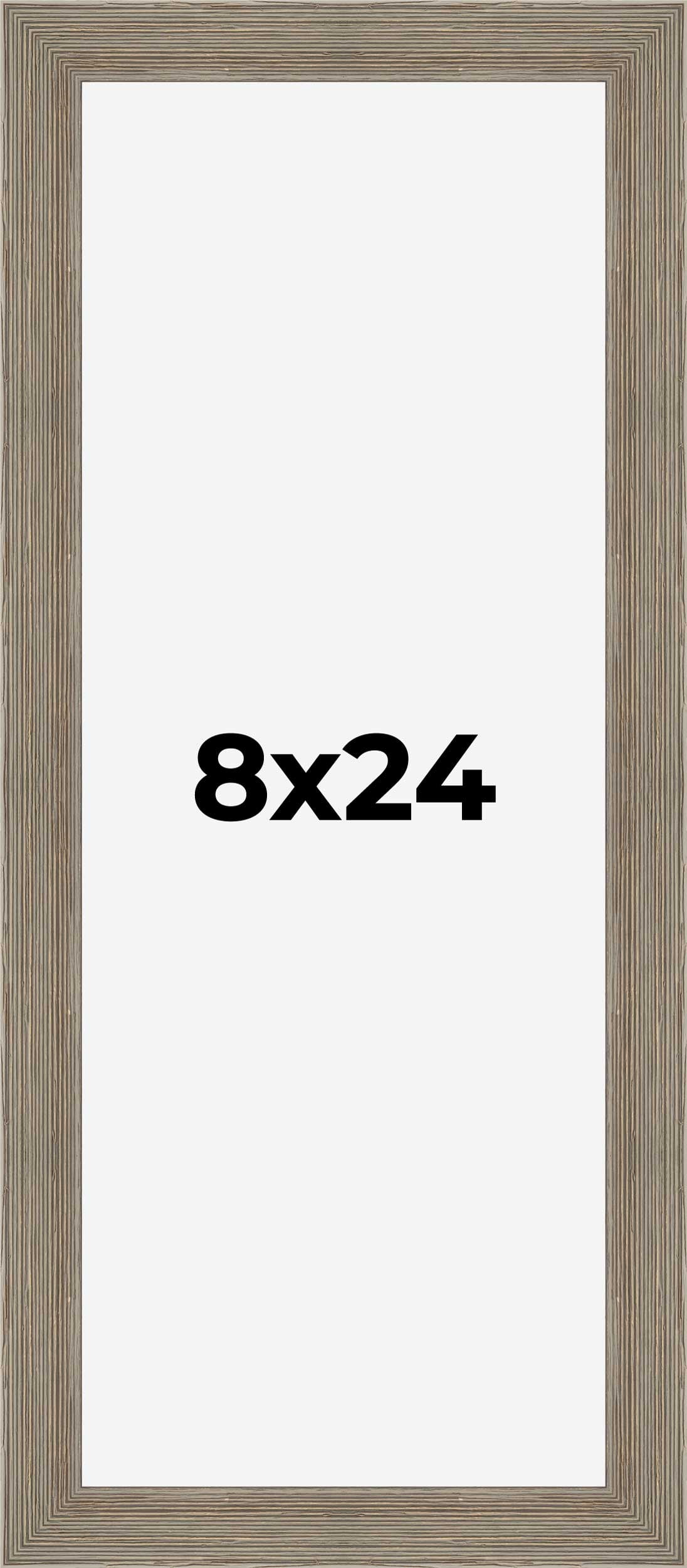 8x24 Frame Gray Barnwood Rustic Solid Wood Picture Frame | 1.5 Inch ...