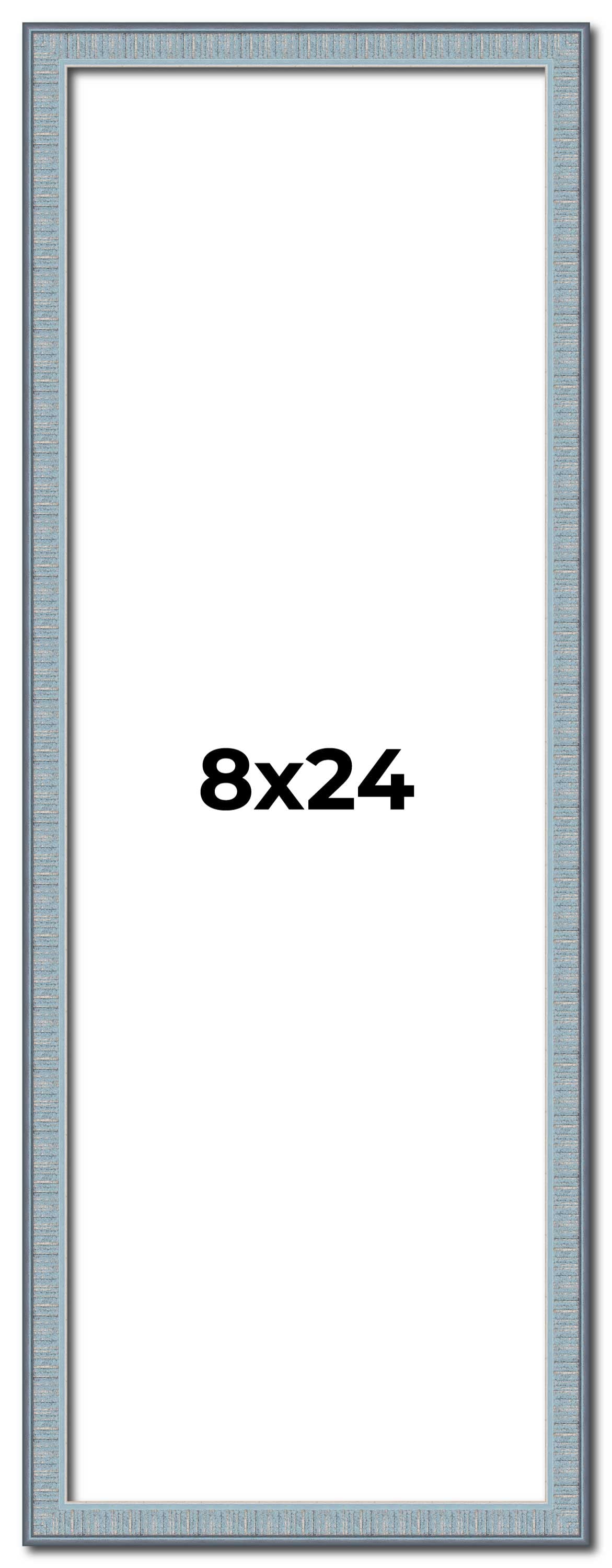 8x24 Frame Rustic Sky Blue Solid Wood Picture Frame | 0.75 Inch ...