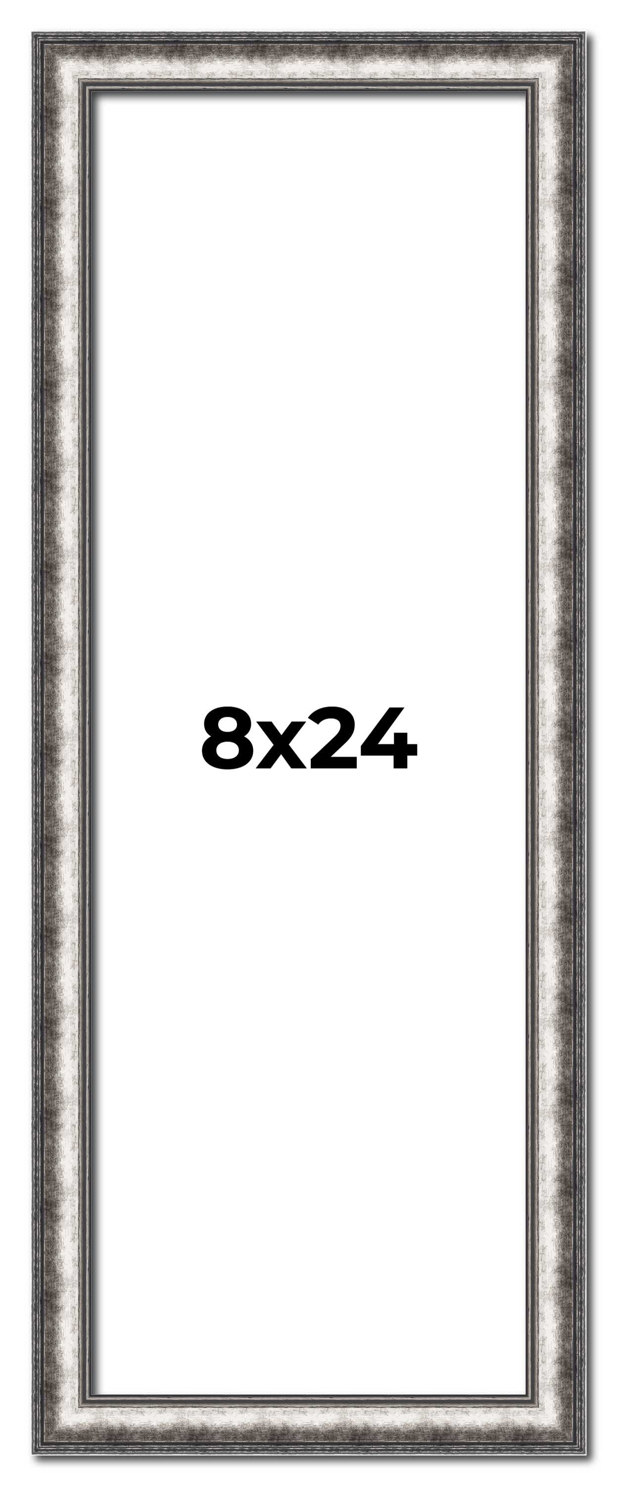 8x24 Frame Silver Real Wood Picture Frame Width 1.125 Inches | Interior ...