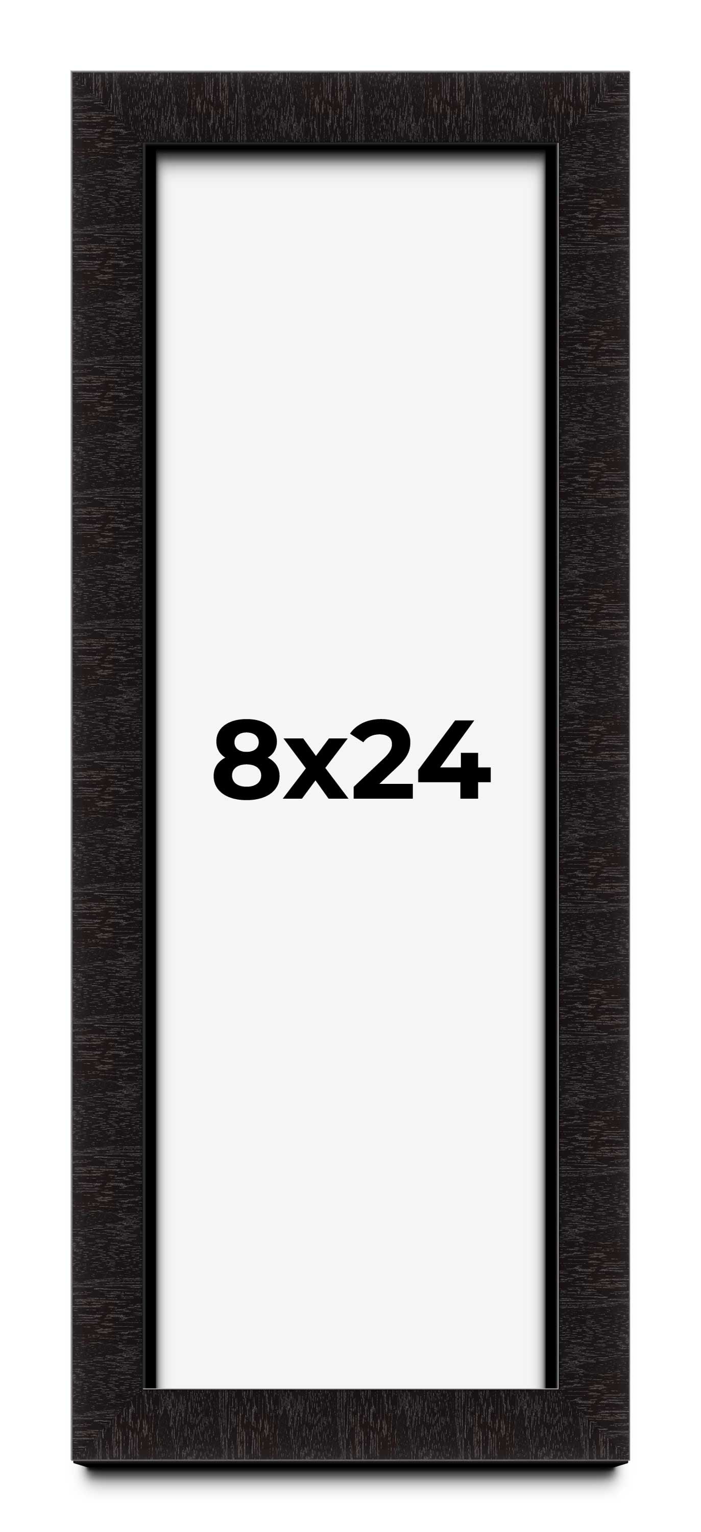8x24 Shadow Box Black Solid Wood Display Picture Frame | 1 Inch Rabbet ...