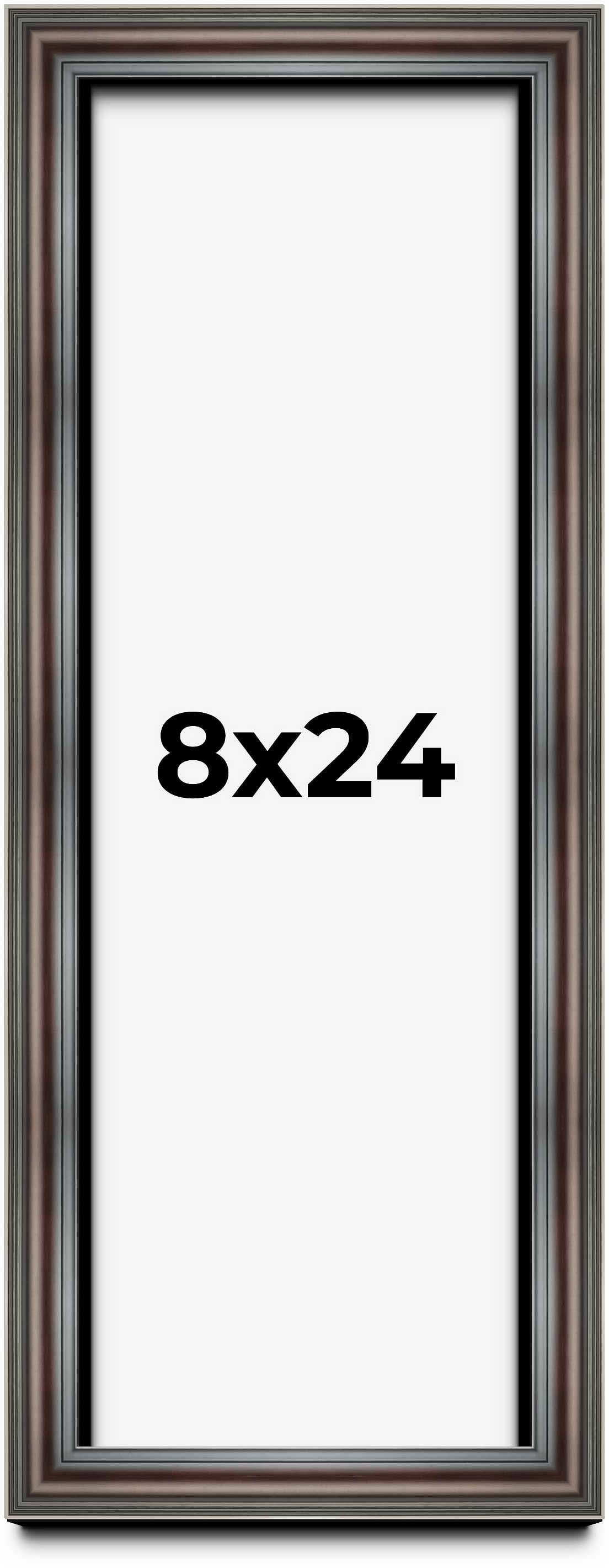 8x24 Shadow Box Frame Brown Cherry | 2.625 Inches Deep Pine Wood ...