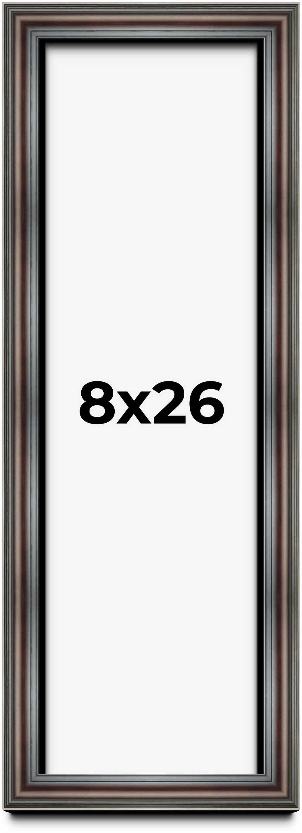 8x26 Shadow Box Frame Brown Cherry | 2.625 Inches Deep Pine Wood ...