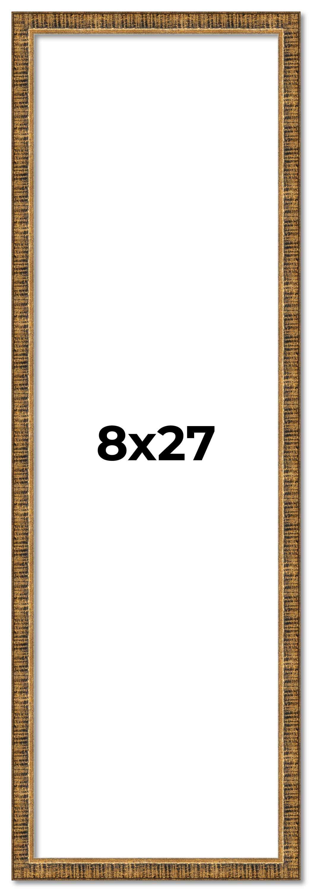 8x27 Frame Gold Picture Frame - Complete Modern Photo Frame Includes UV ...