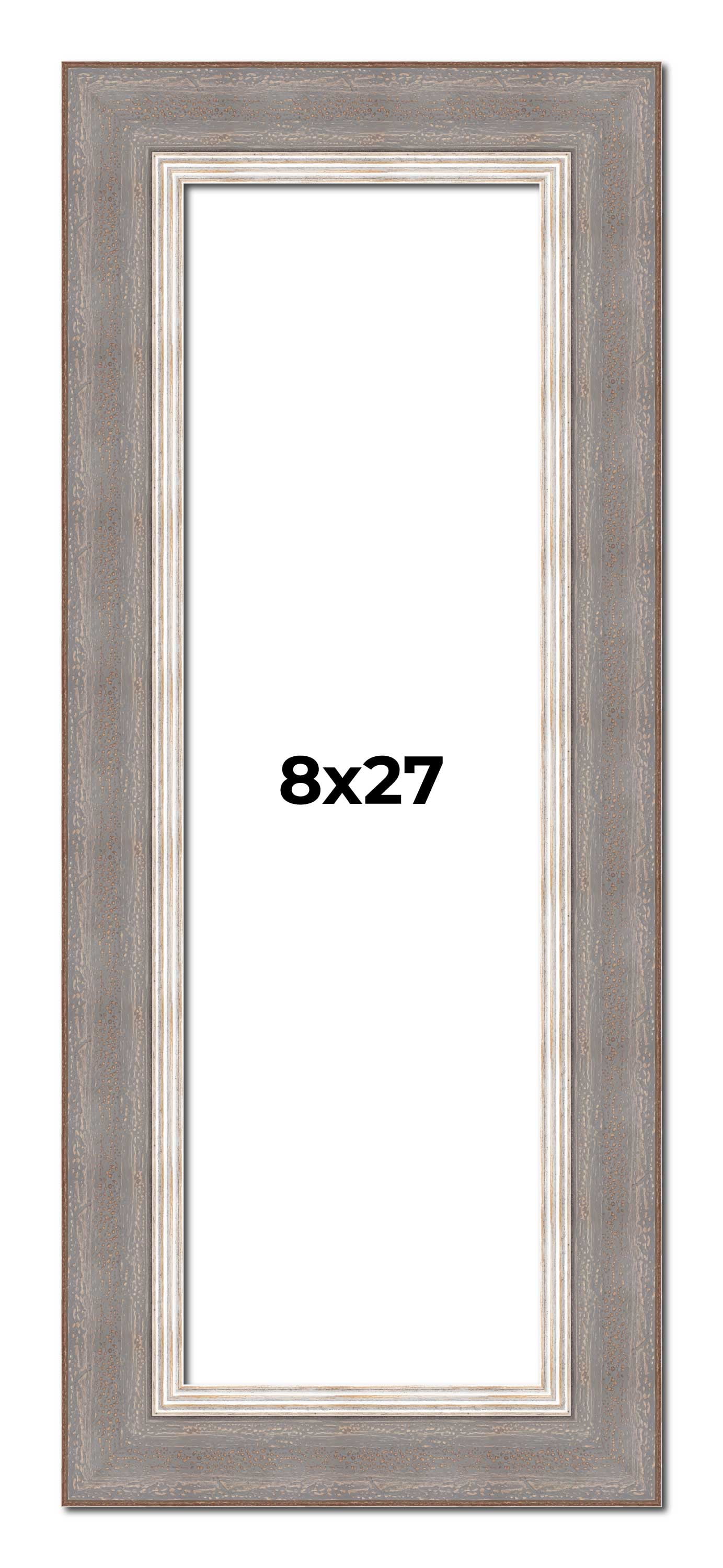 8x27 Frame Grey Real Wood Picture Frame Width 2.75 Inches | Interior ...