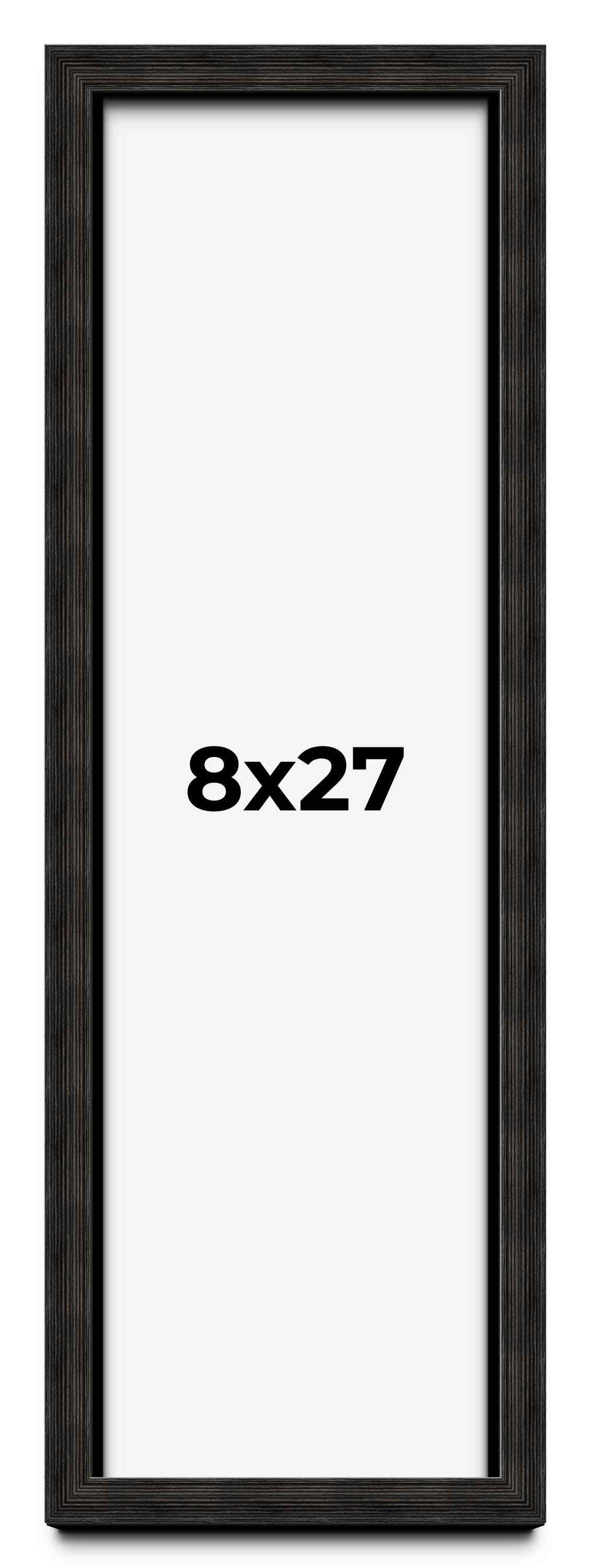 8x27 Shadow Box Black Rustic Barnwood Display Frame | 1.125 Inch Deep ...