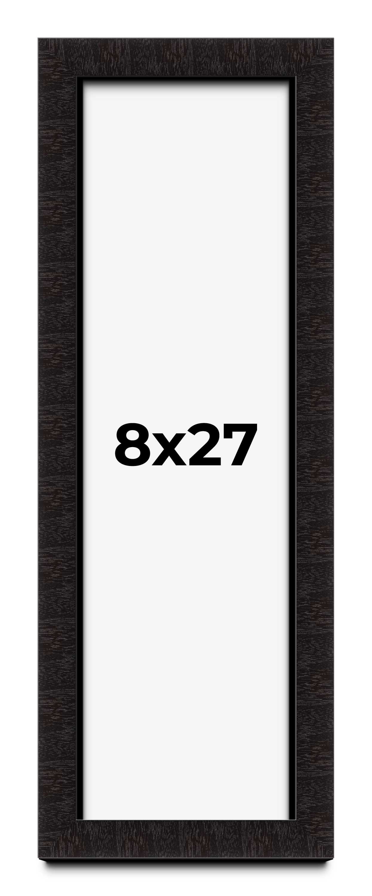 8x27 Shadow Box Black Solid Wood Display Picture Frame | 1 Inch Rabbet ...
