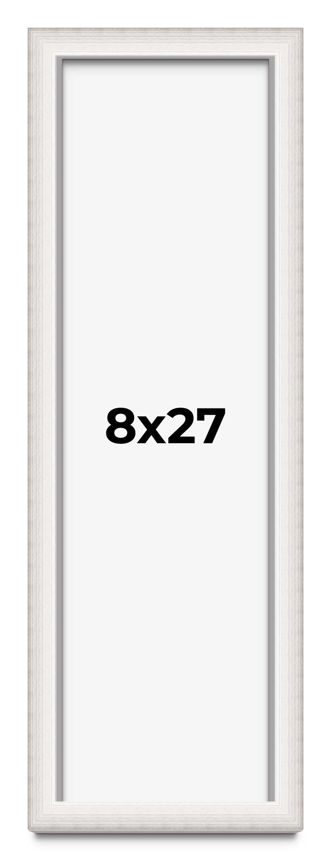 8x27 Shadow Box Silver Brushed Striped Display Frame | 1.625 Inches ...