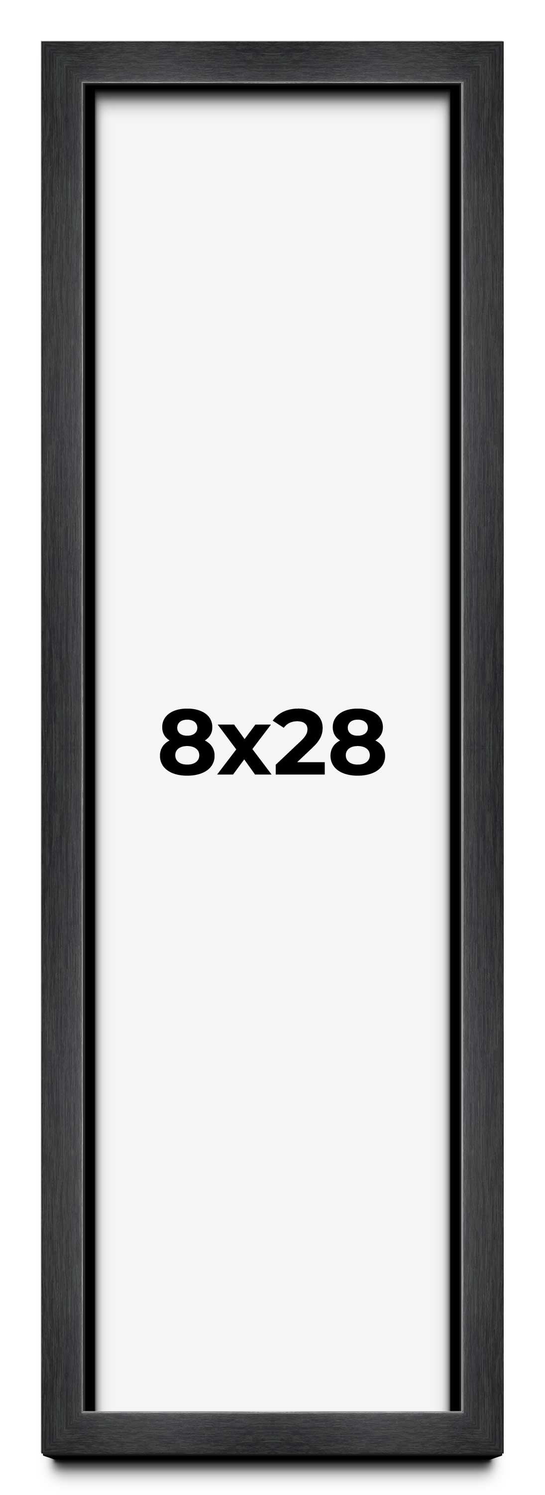 8x28 Shadow Box Frame Grey Charcoal Black | 0.875 Inches Deep | Solid ...