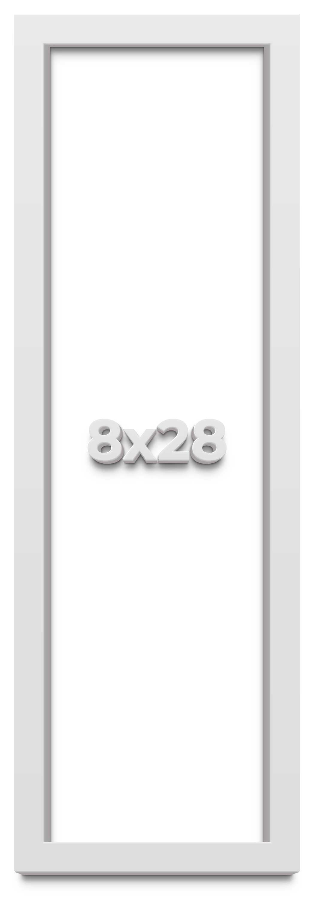 8x28 Shadow Box High Gloss White Display Frame | 1.625 Inches Deep | 1 ...