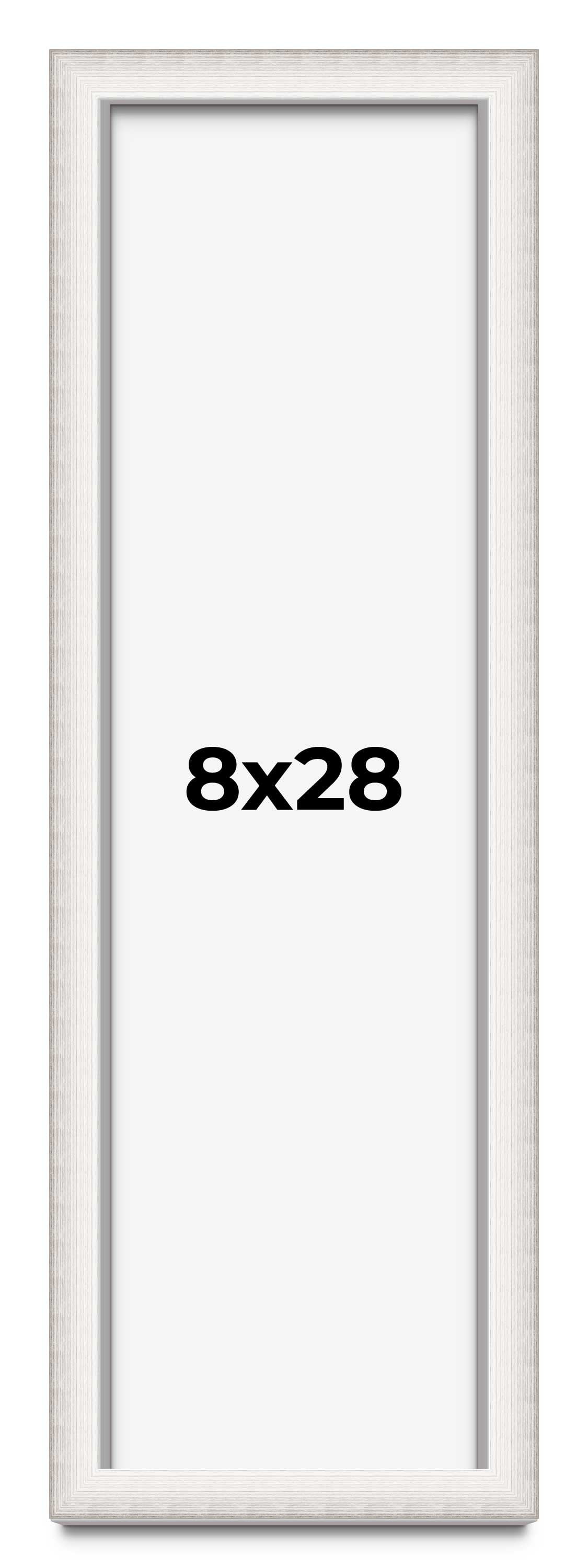 8x28 Shadow Box Silver Brushed Striped Display Frame | 1.625 Inches ...