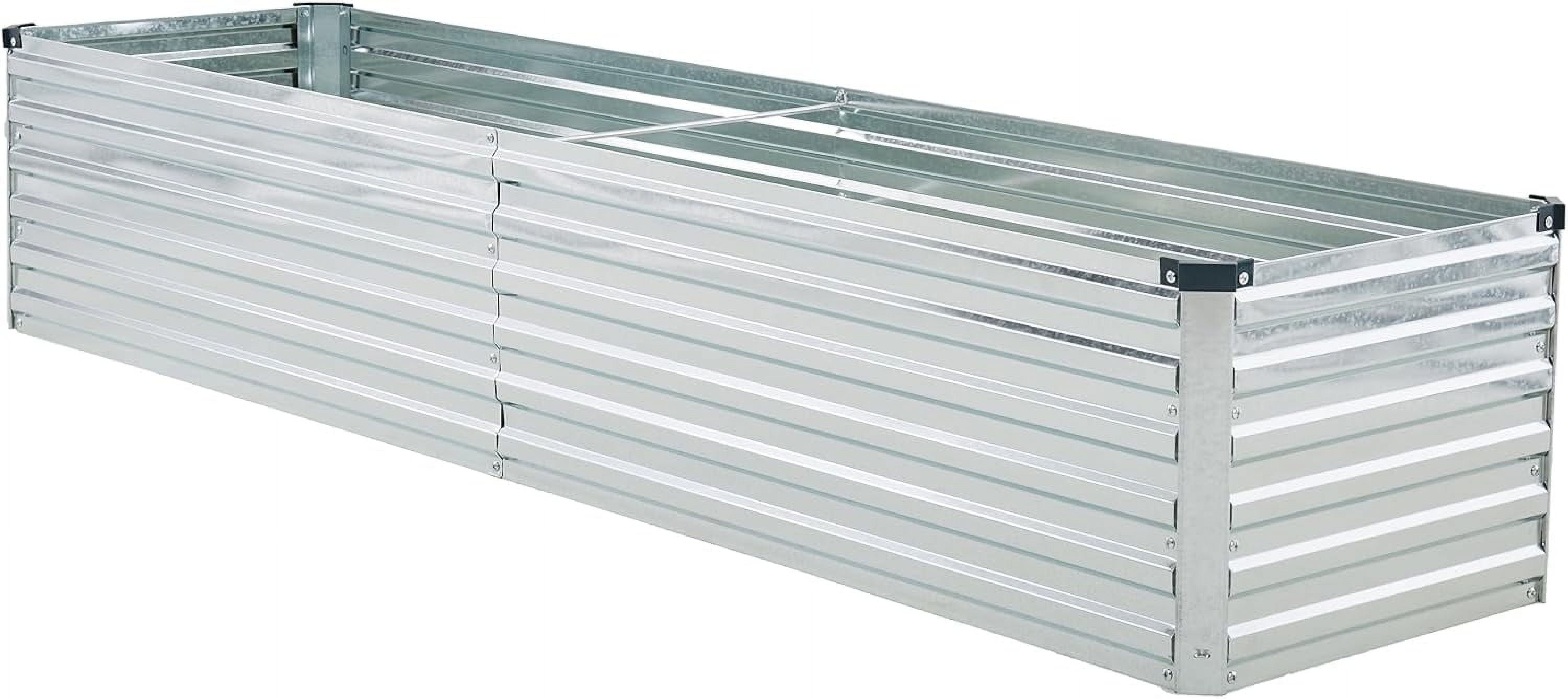 8x2x1.5ft Galvanized Raised Garden Bed,Outdoor Planter Box Metal Patio ...