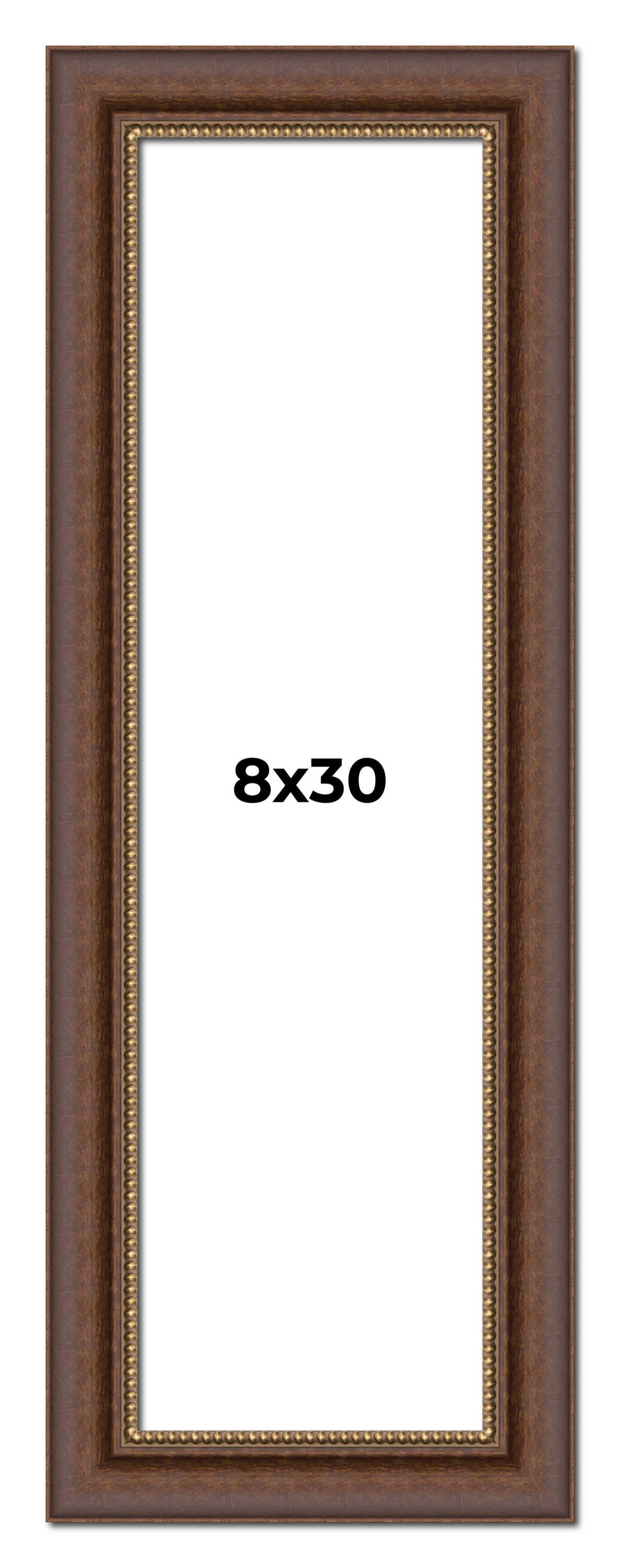 8x30 Copper and Brown Real Wood Picture Frame Width 2 inches | Interior ...