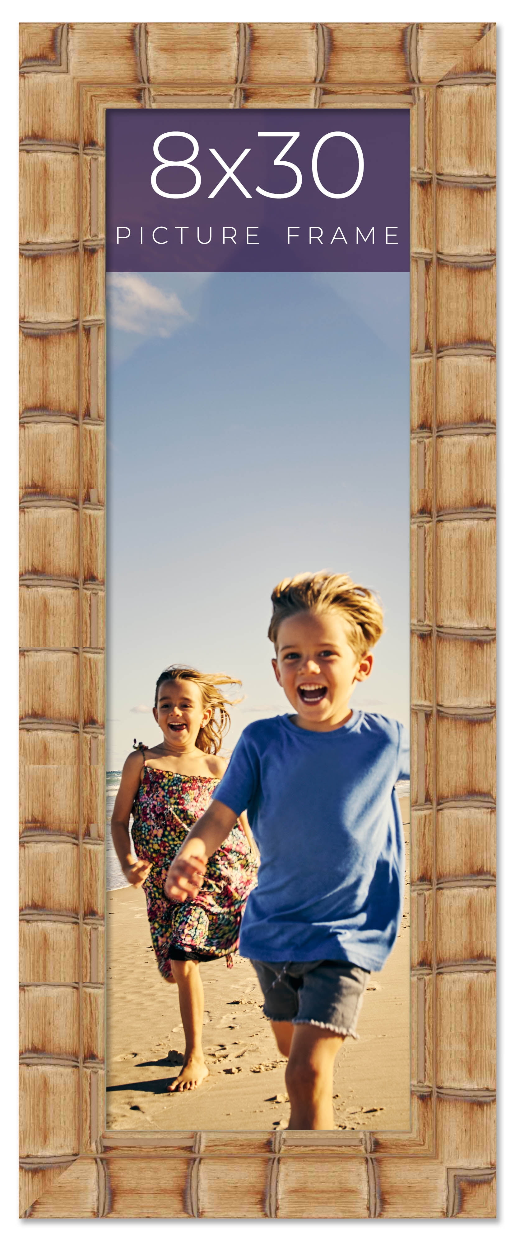 8x30 Frame Beige Real Wood Picture Frame Width 3 inches | Interior ...