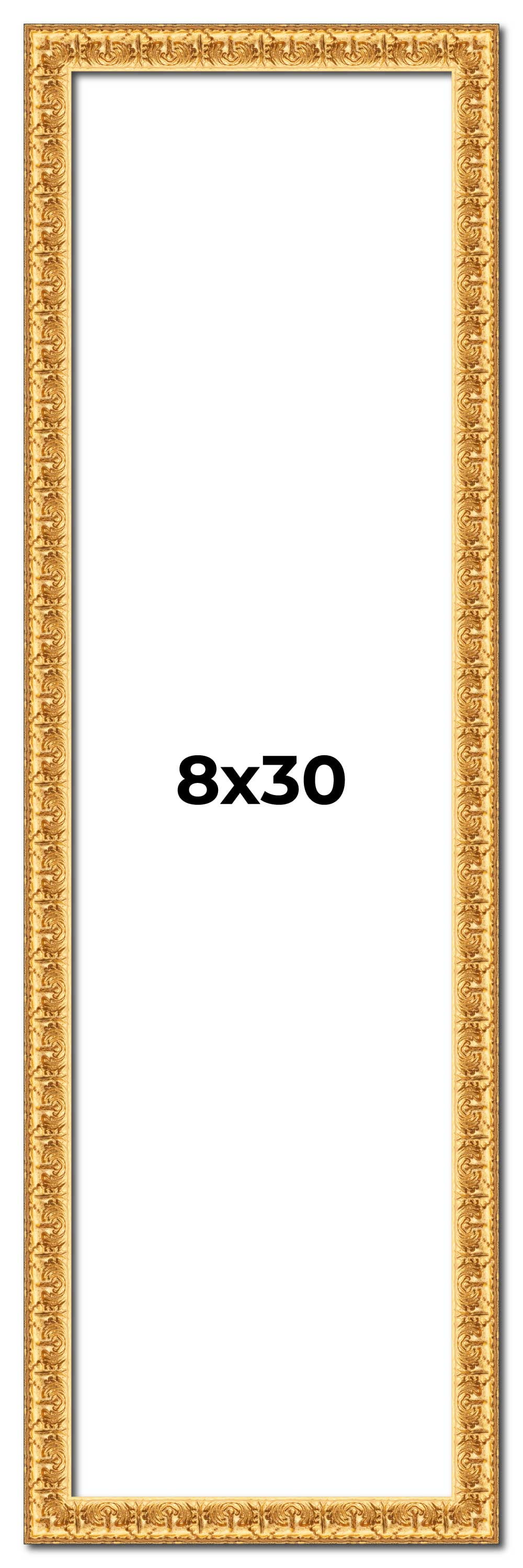 8x30 Frame Gold Real Wood Picture Frame Width 1 inches | Interior Frame ...