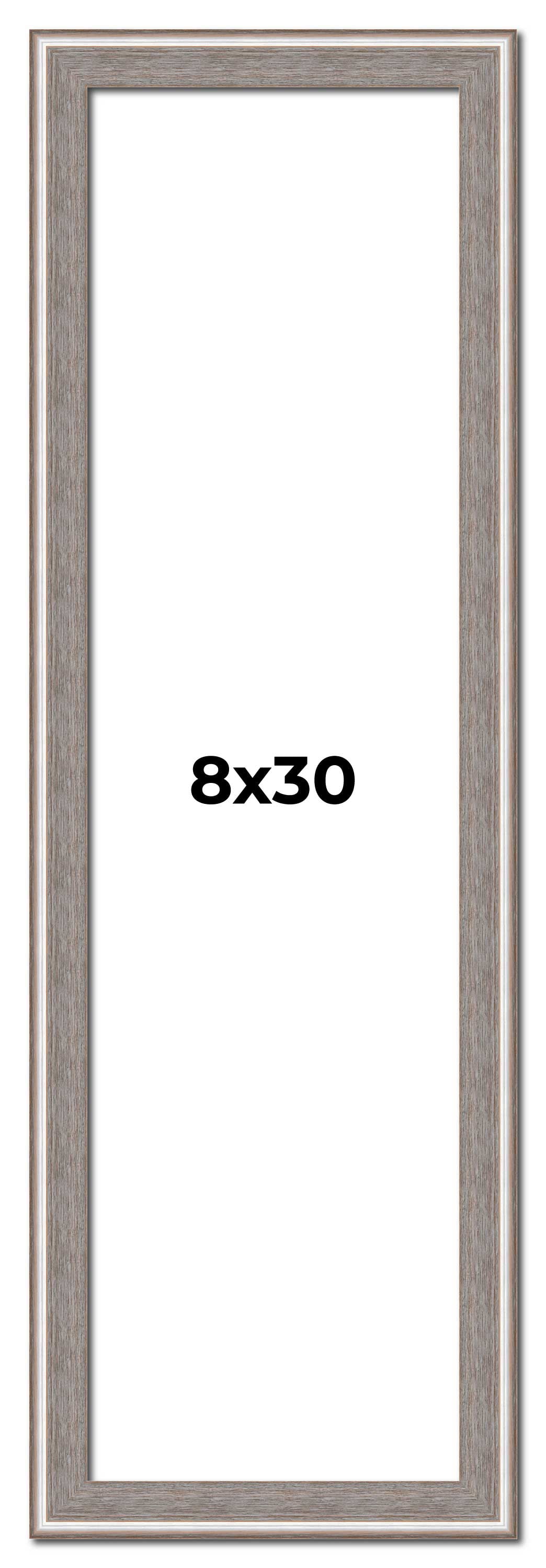 8x30 Frame Grey Real Wood Picture Frame Width 1.25 inches | Interior ...