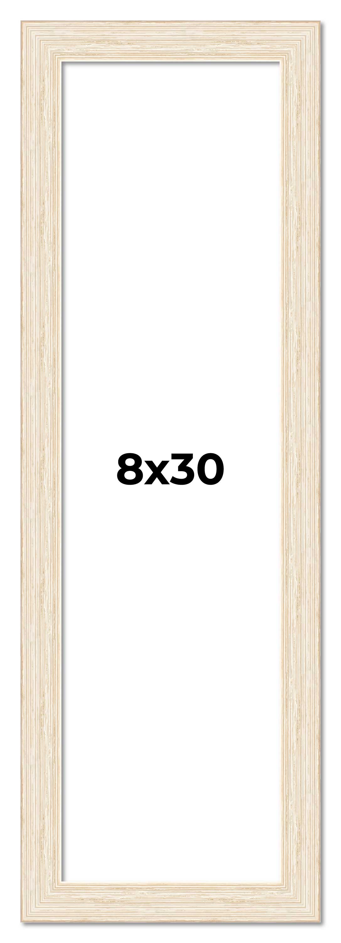 8x30 Frame White Real Wood Picture Frame Width 1.5 inches | Interior ...