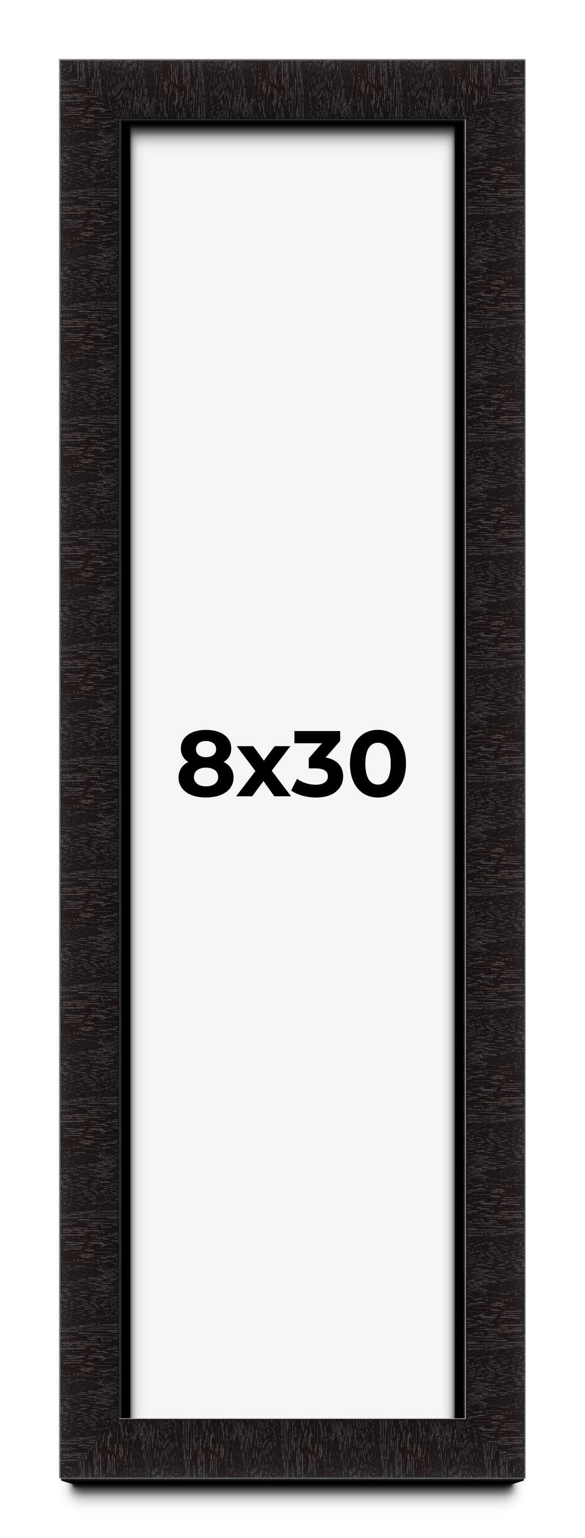 8x30 Shadow Box Black Solid Wood Display Picture Frame | 1 Inch Rabbet ...